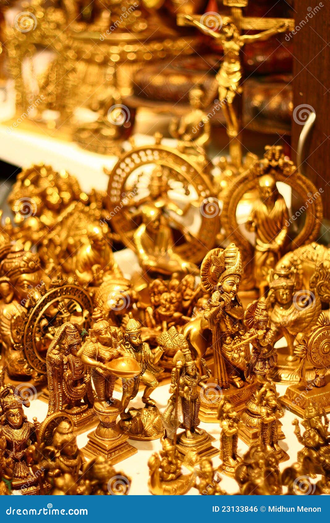 Handicraft Gold Idols from India Stock Photo - Image of beauty, craft ...
