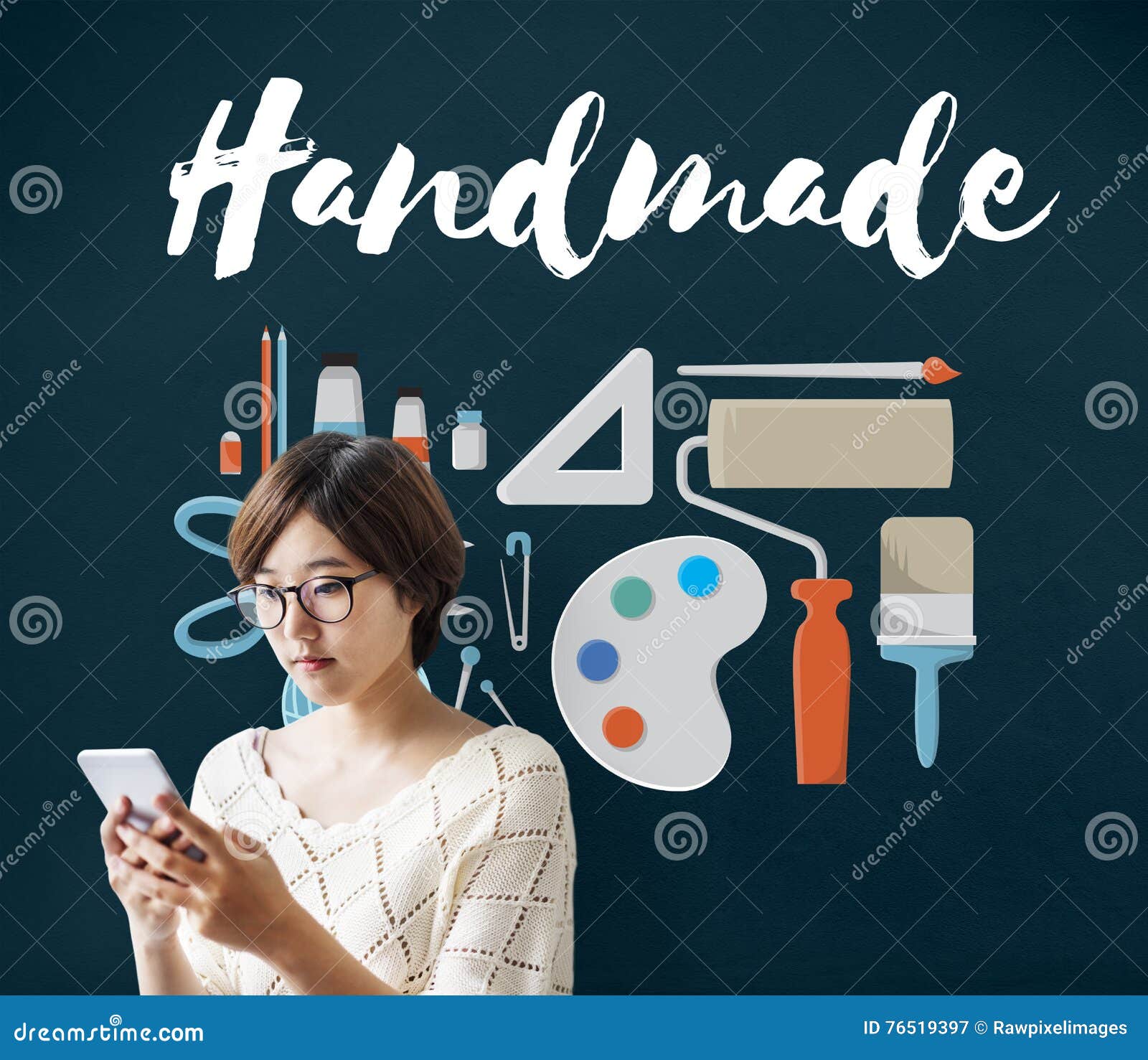 Handicraft Handmade Handiwork Art Design Ideas Concept Stock Image ...