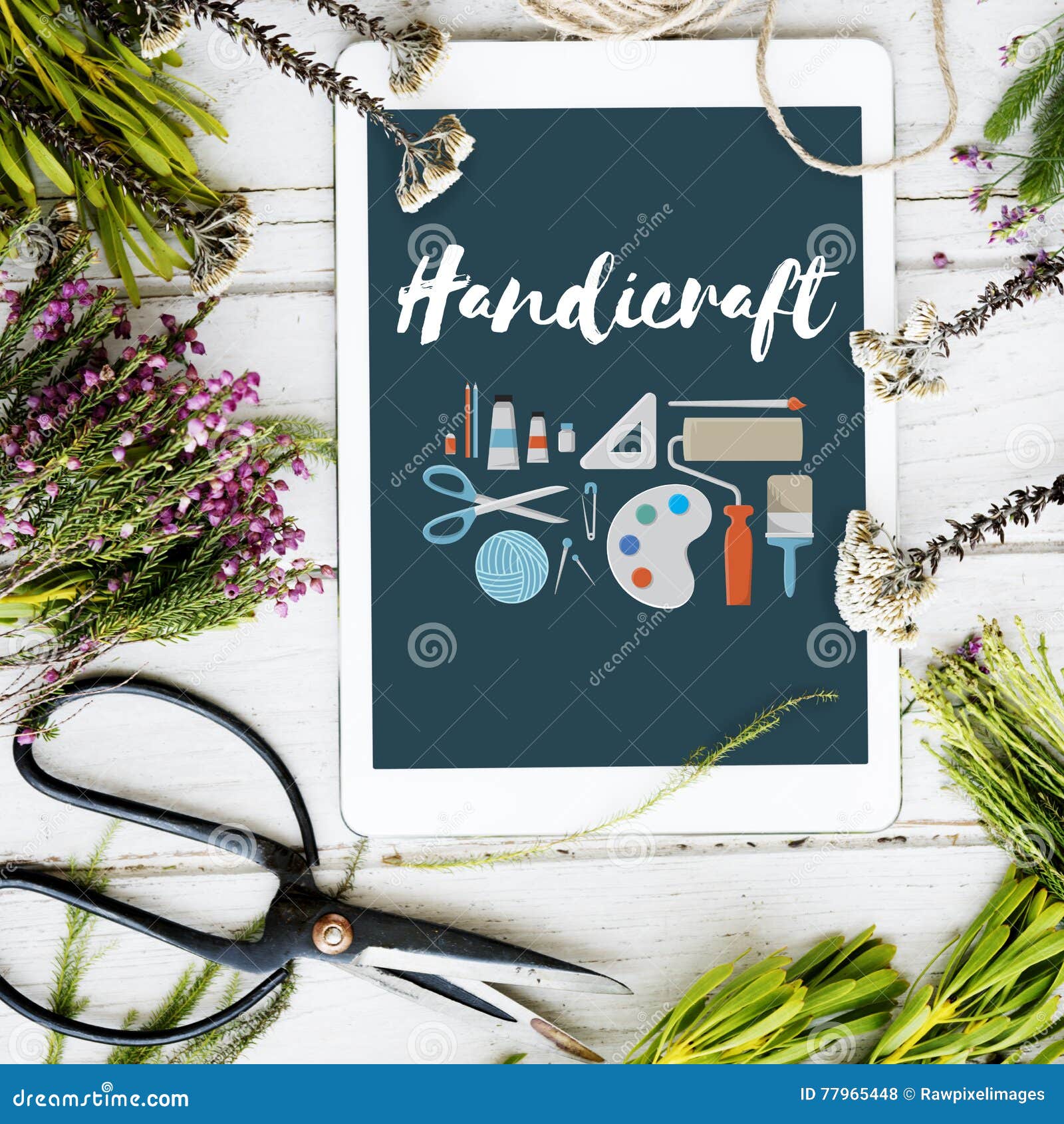 Handicraft Handmade Handiwork Art Design Ideas Concept Stock Photo ...