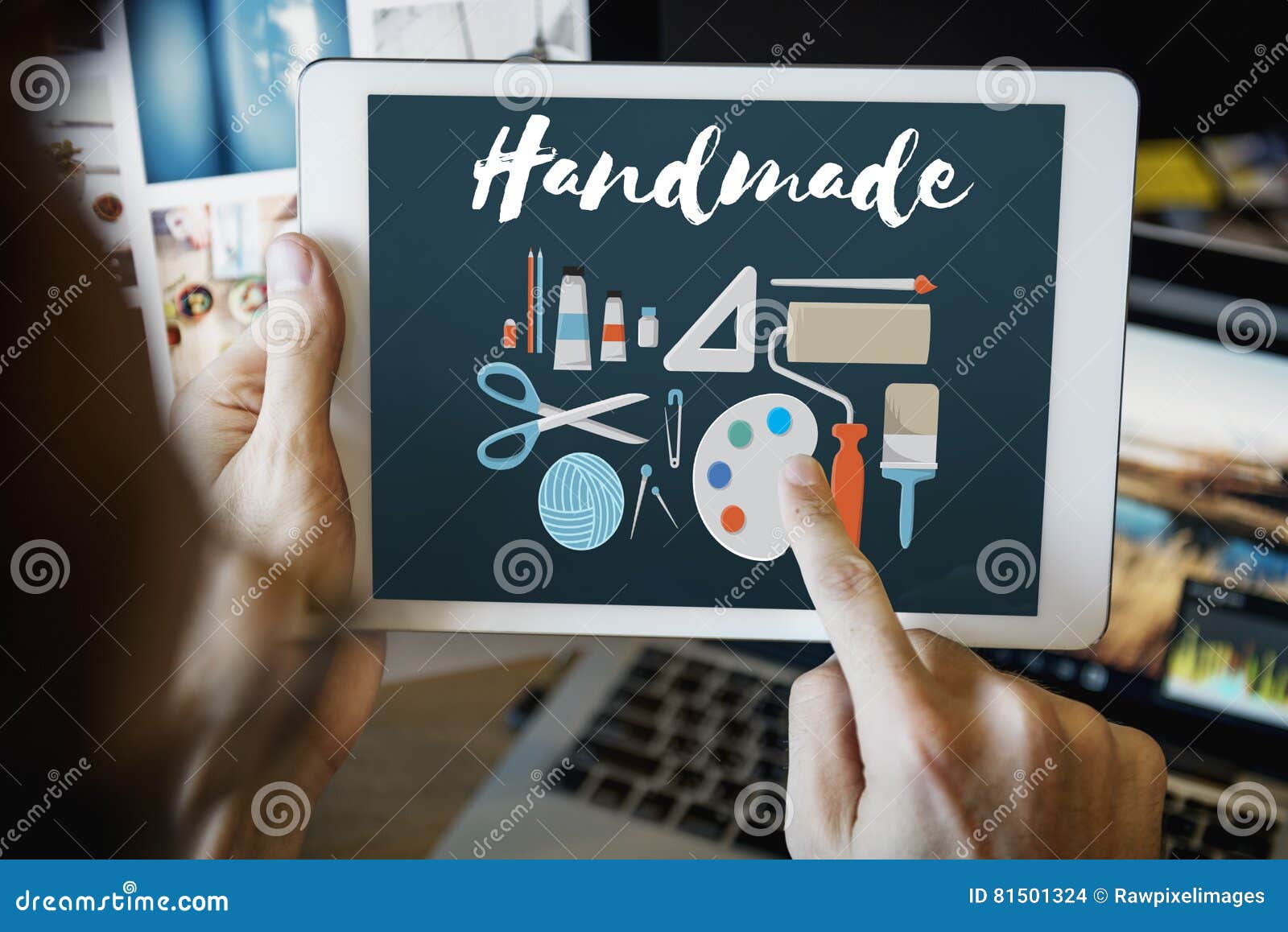 Handicraft Handmade Handiwork Art Design Ideas Concept Stock Photo ...