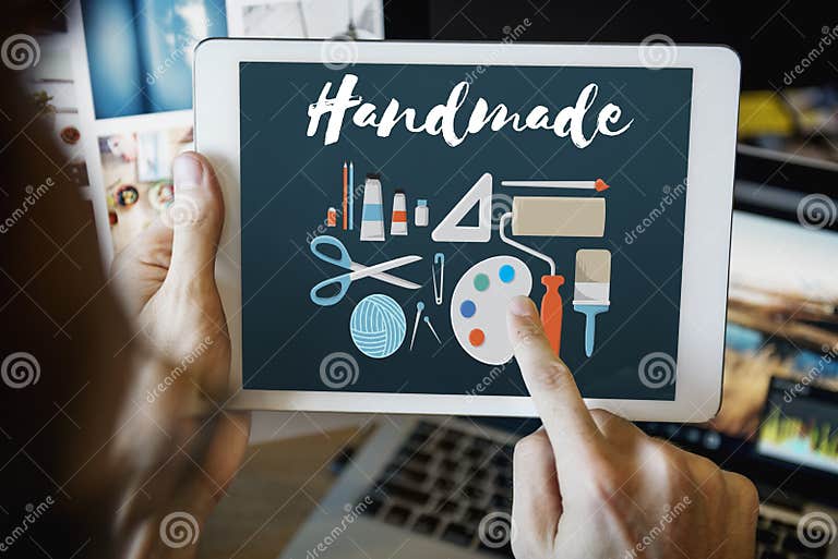 Handicraft Handmade Handiwork Art Design Ideas Concept Stock Photo ...