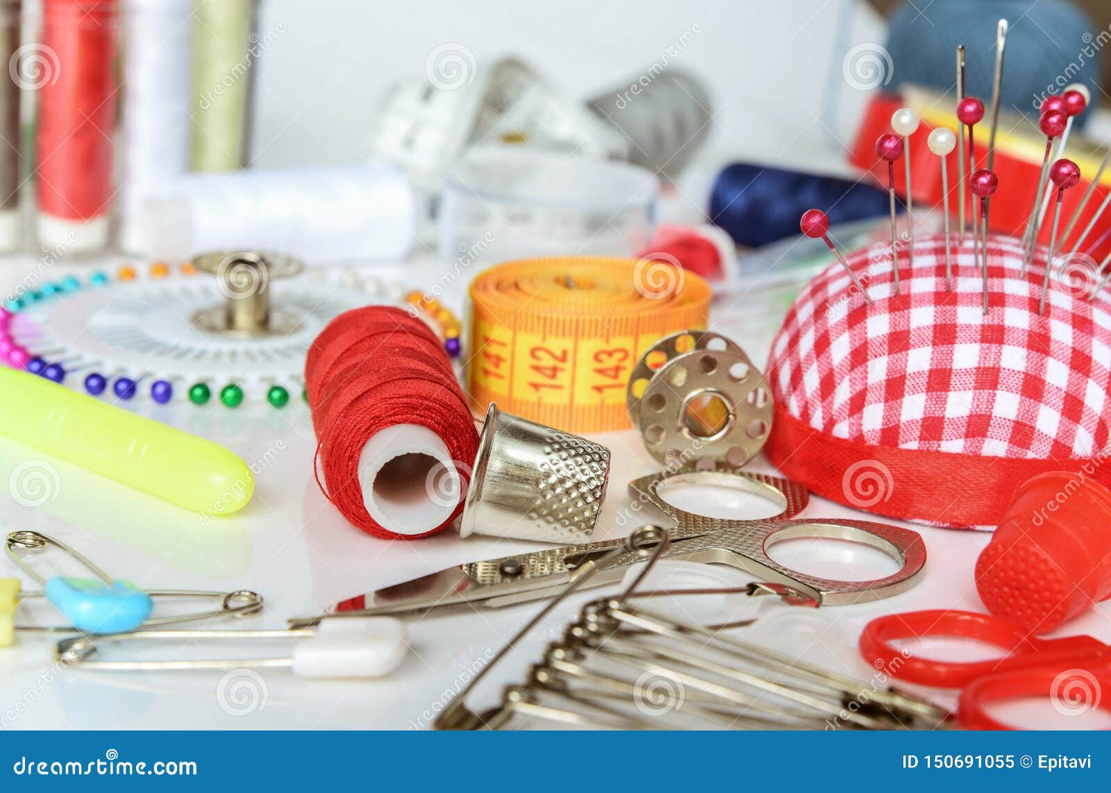 Handicraft Kit on White Background Stock Image - Image of hobbies ...