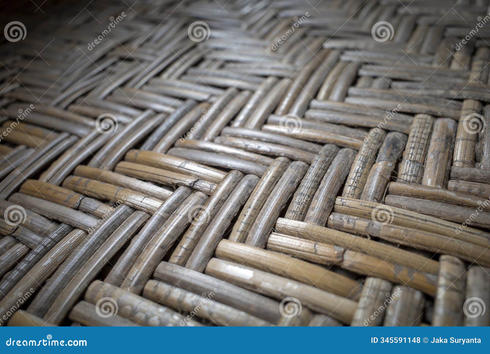A Handicraft Made from Old Rattan. Nature Background Stock Photo ...