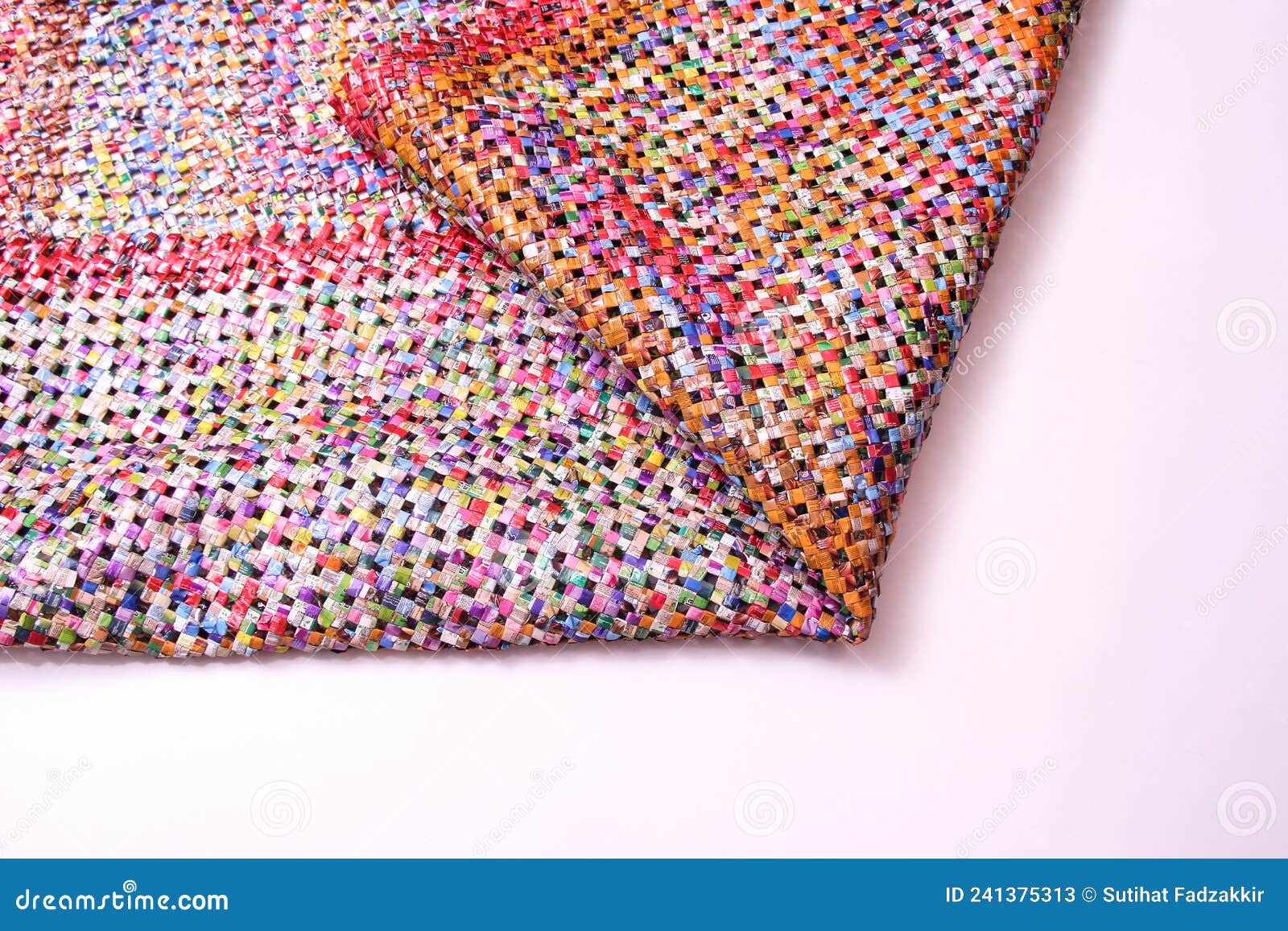 Handicraft with Plastic Waste To Be Used As a Mat Stock Image - Image ...