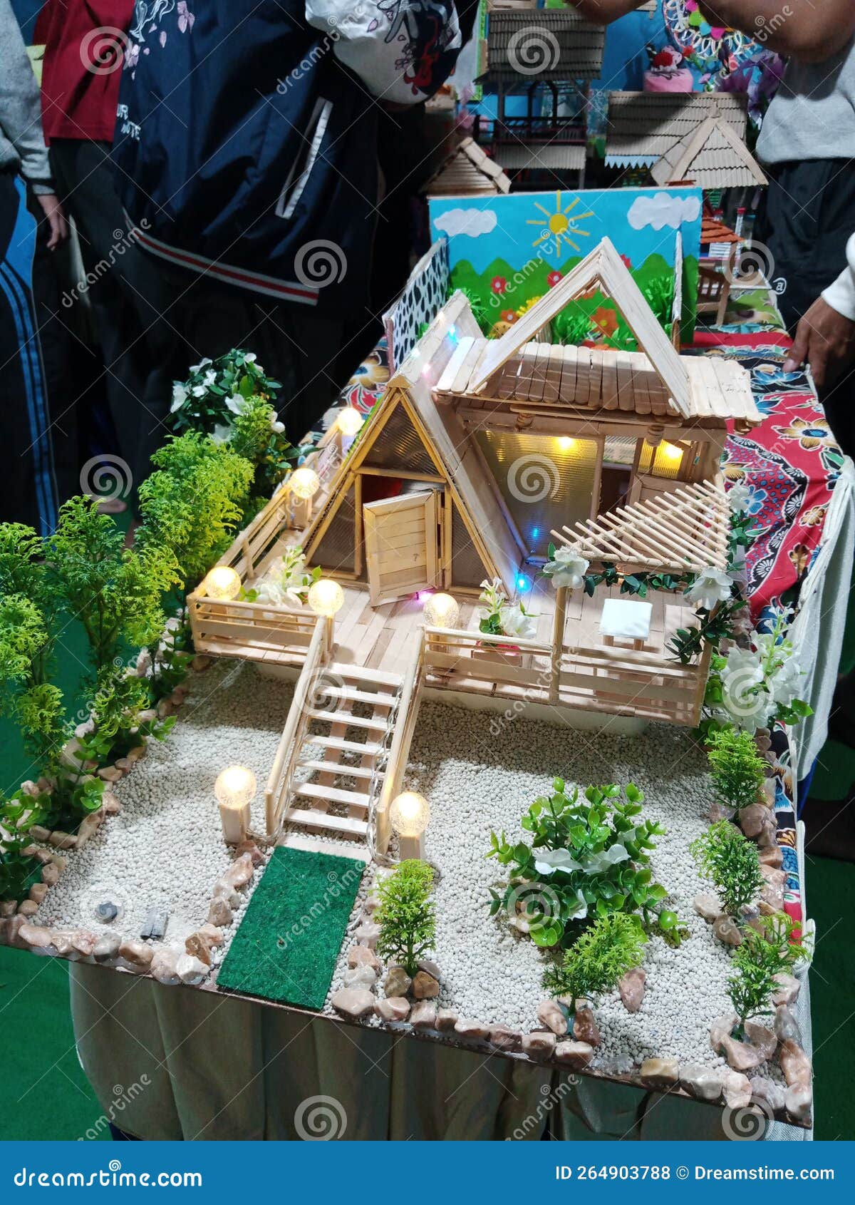 Handicraft by a student stock photo. Image of flower - 264903788