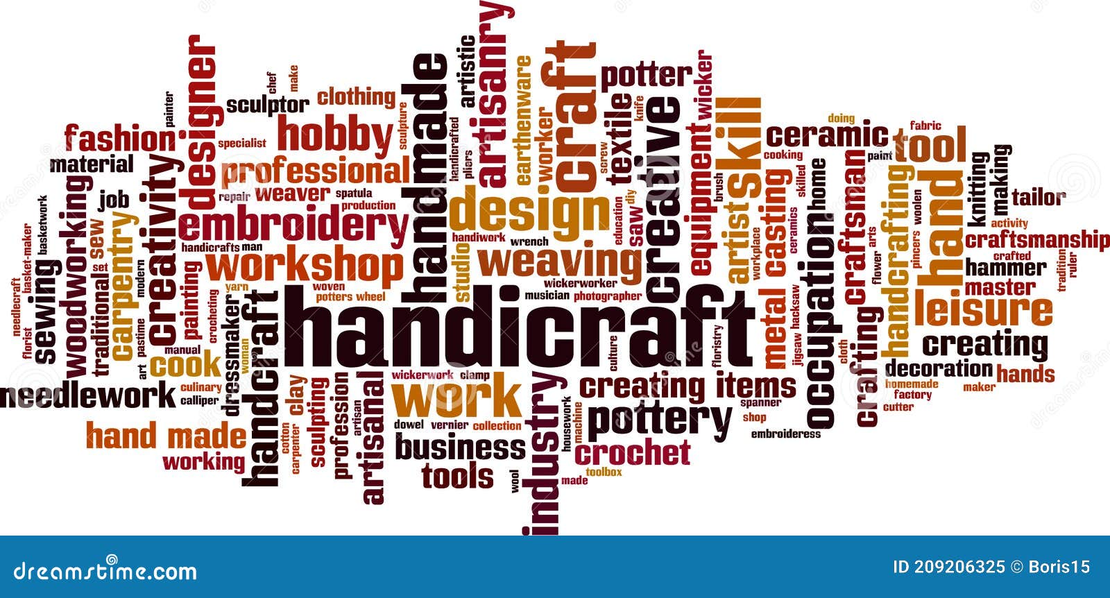 Handicraft word cloud stock vector. Illustration of concept - 209206325