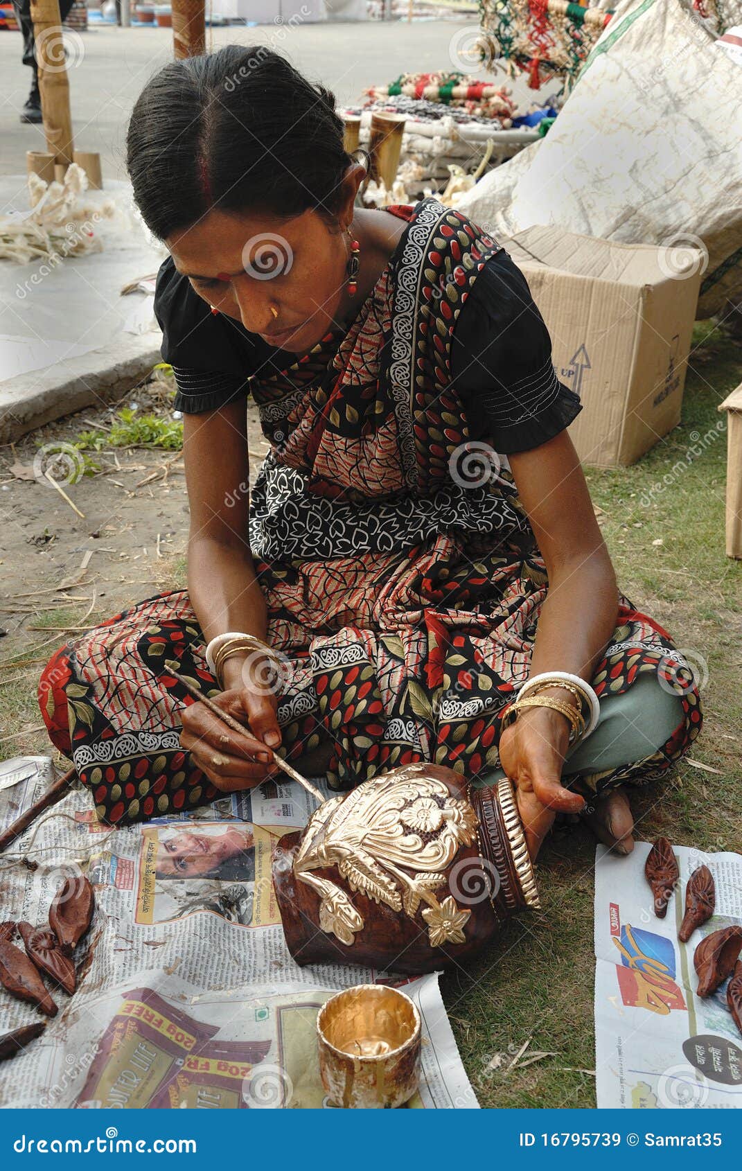Handicrafts in India editorial stock image. Image of painted - 16795739