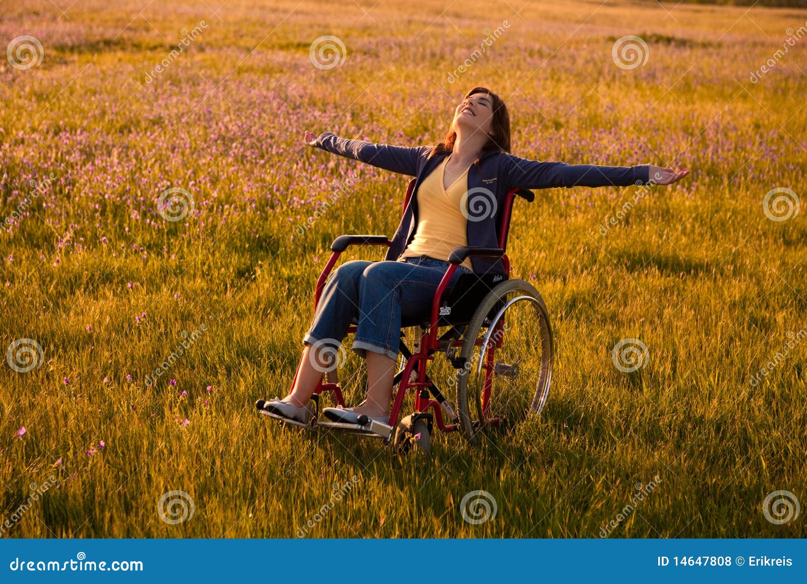 Handikappad rullstolkvinna arkivfoto. Bild av folk, glädje - 14647808