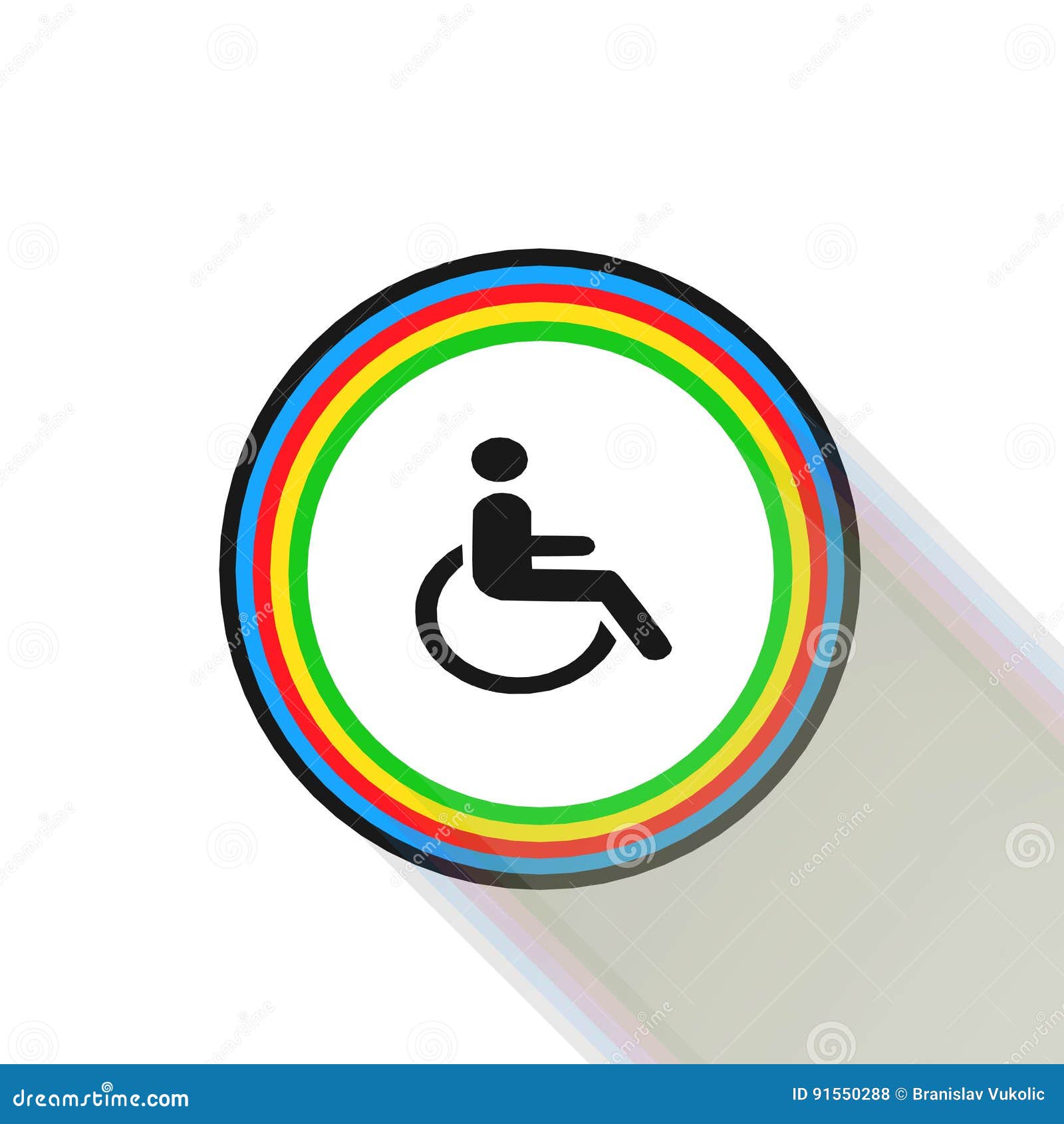 Handikappad Symbol, Illustration Stock Illustrationer - Illustration av ...