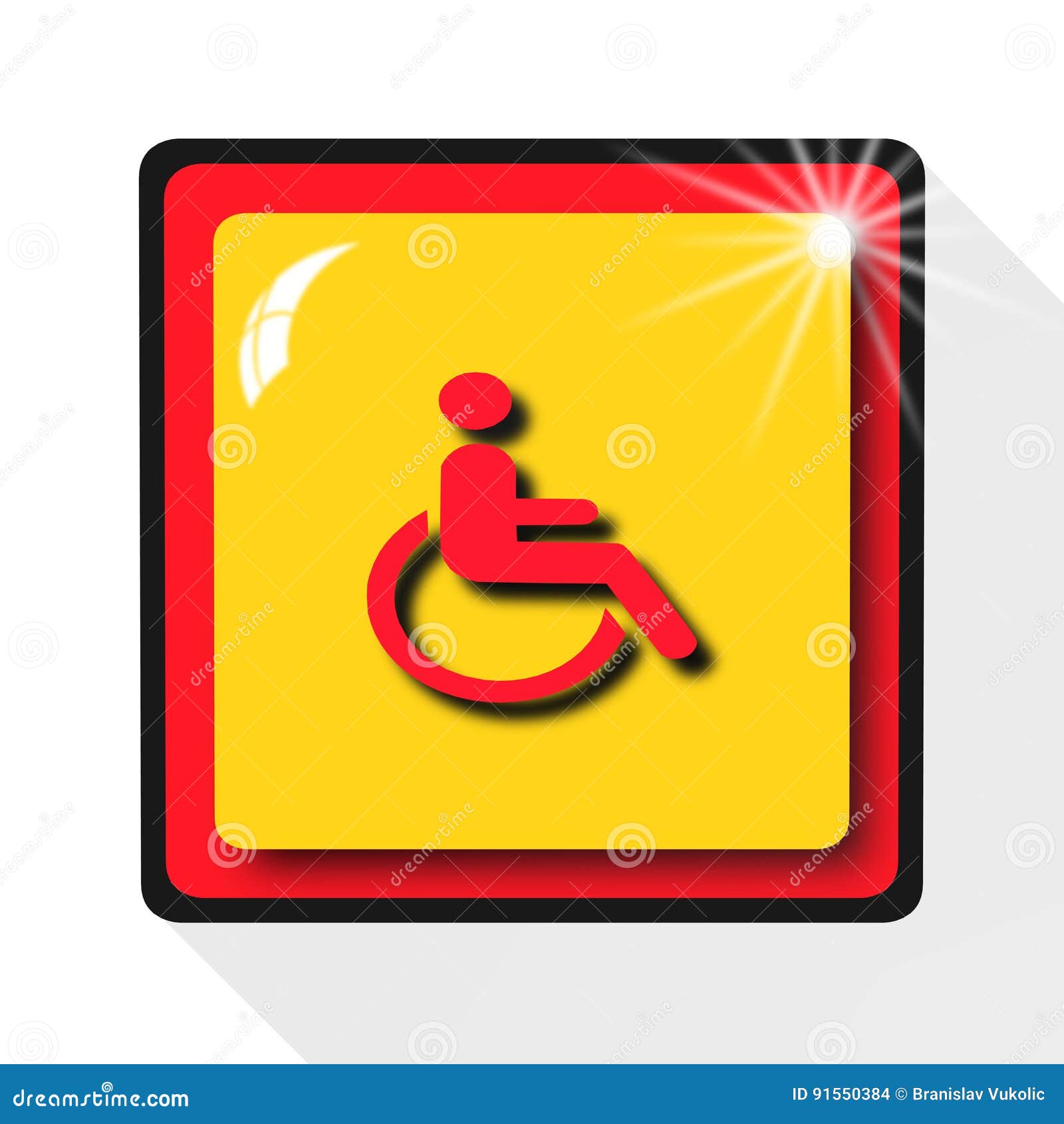 Handikappad Symbol, Illustration Stock Illustrationer - Illustration av ...