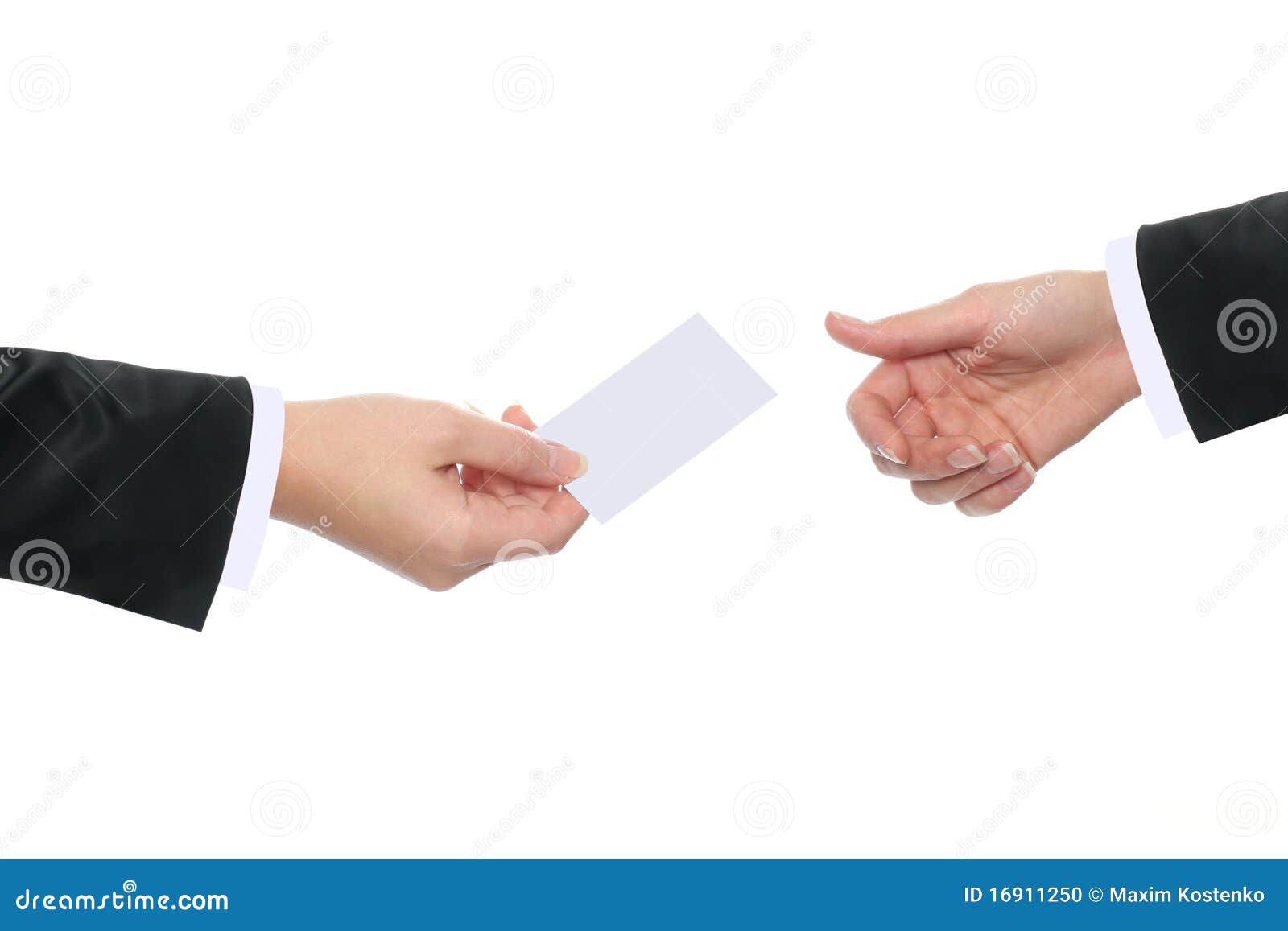 Handing a card stock photo. Image of company, blank, message - 16911250