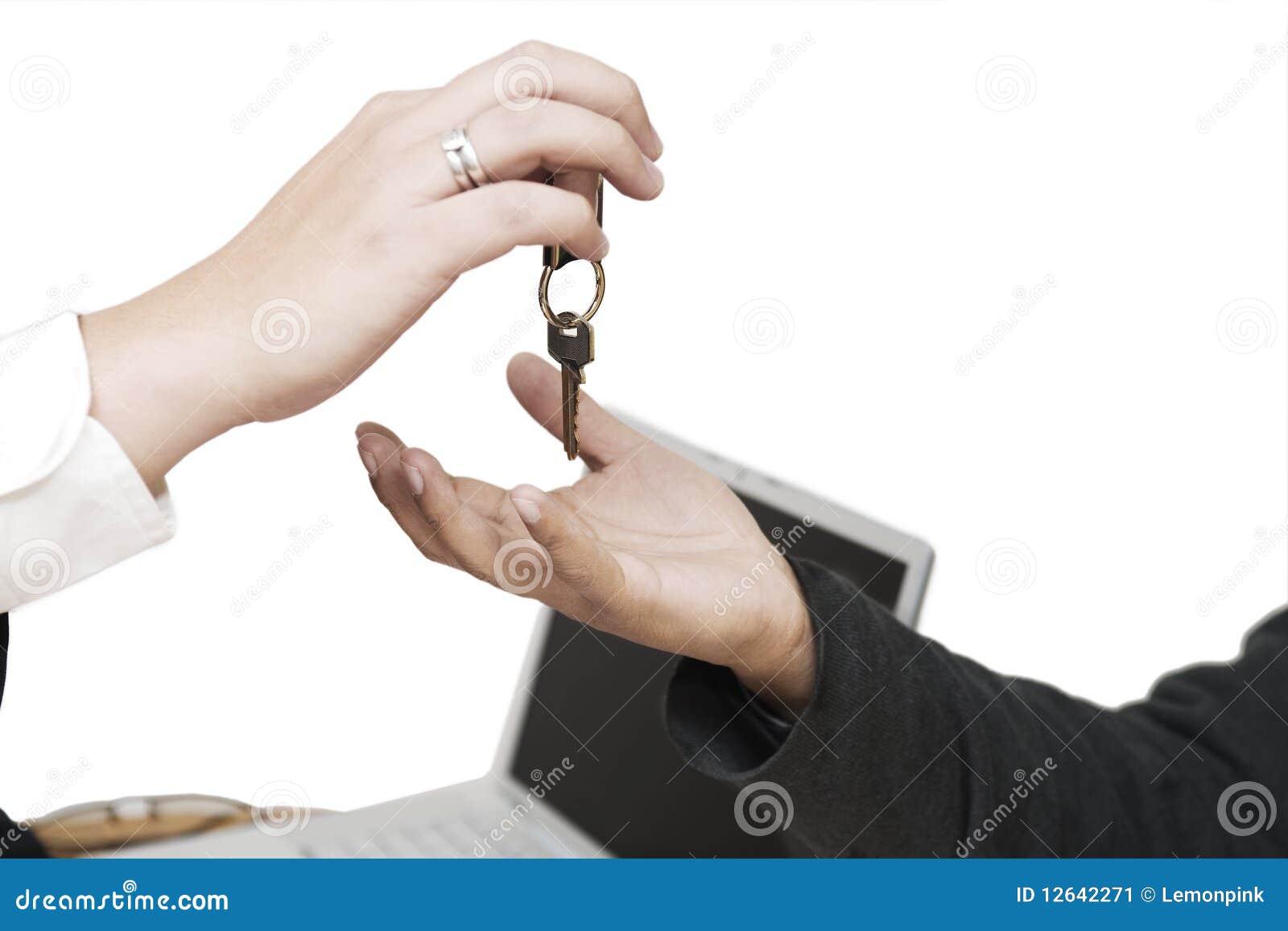 Handing keys stock image. Image of sale, agent, real - 12642271