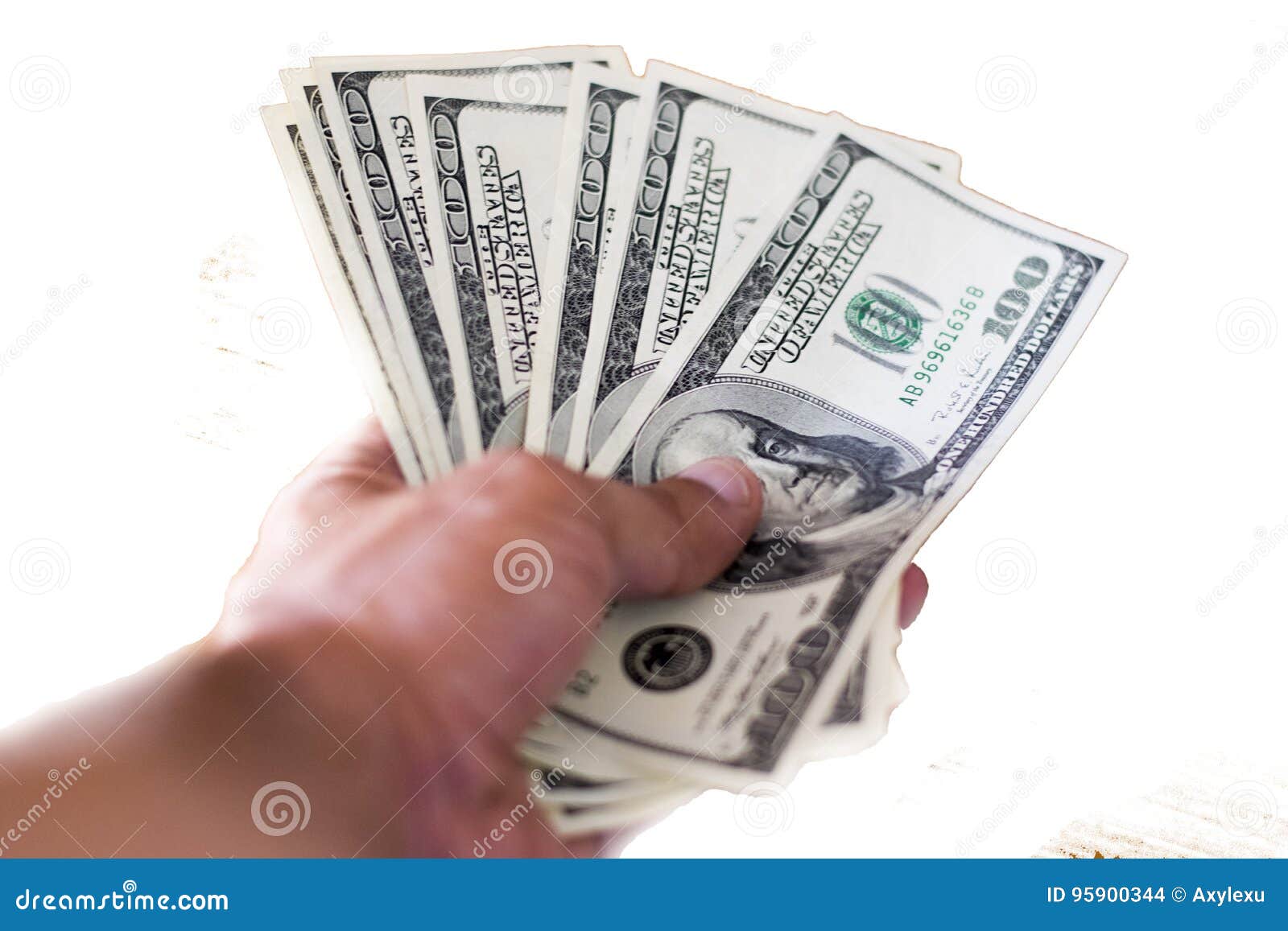 Handing Dollars stock photo. Image of crush, clippingpath - 95900344