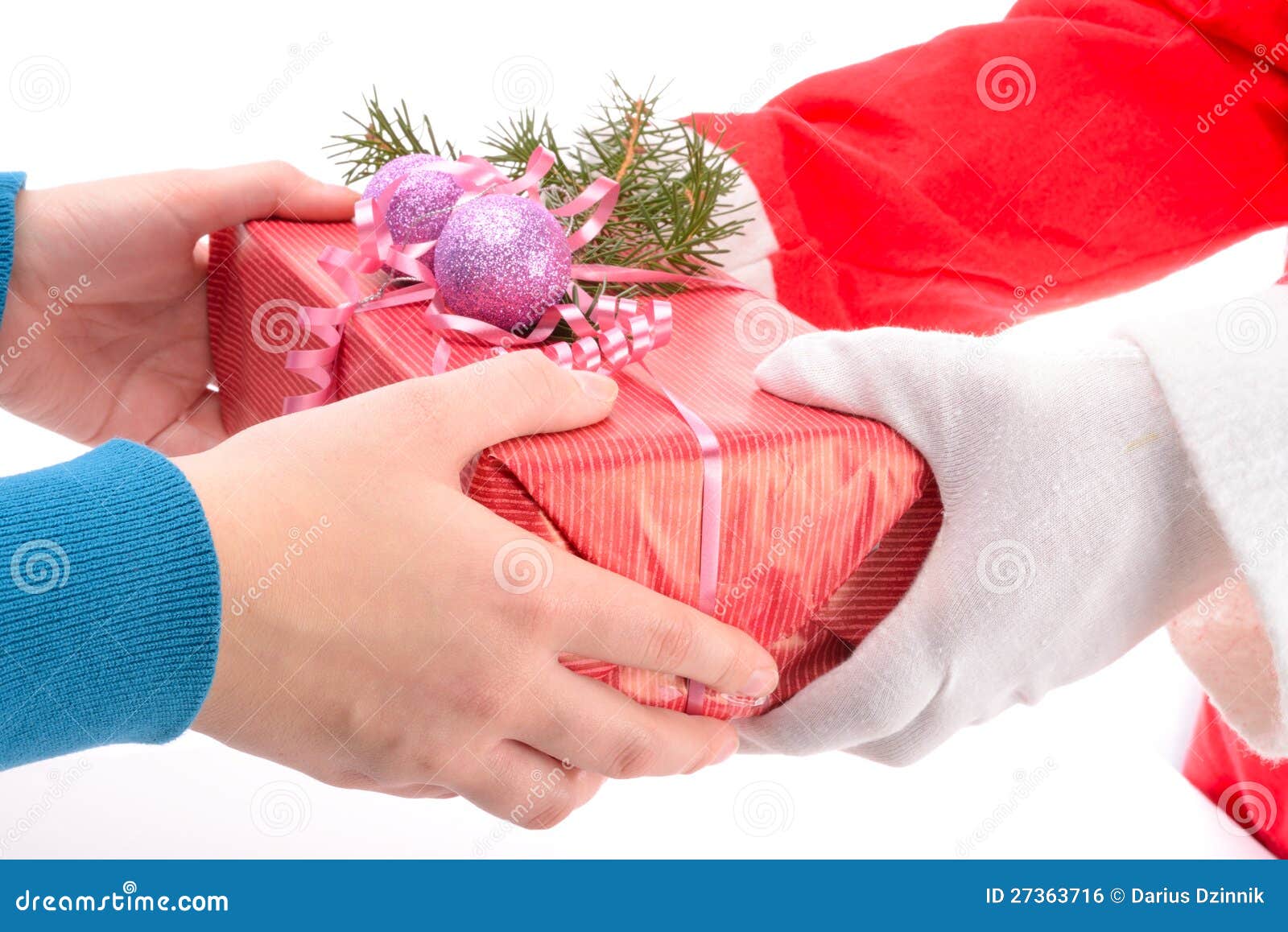 Handing out of presents stock photo. Image of decoration - 27363716