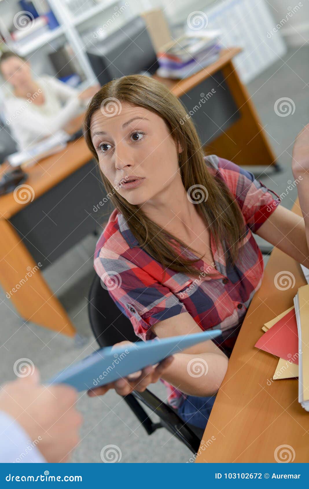 Handing Over Important Document Stock Photo - Image of error, notes ...