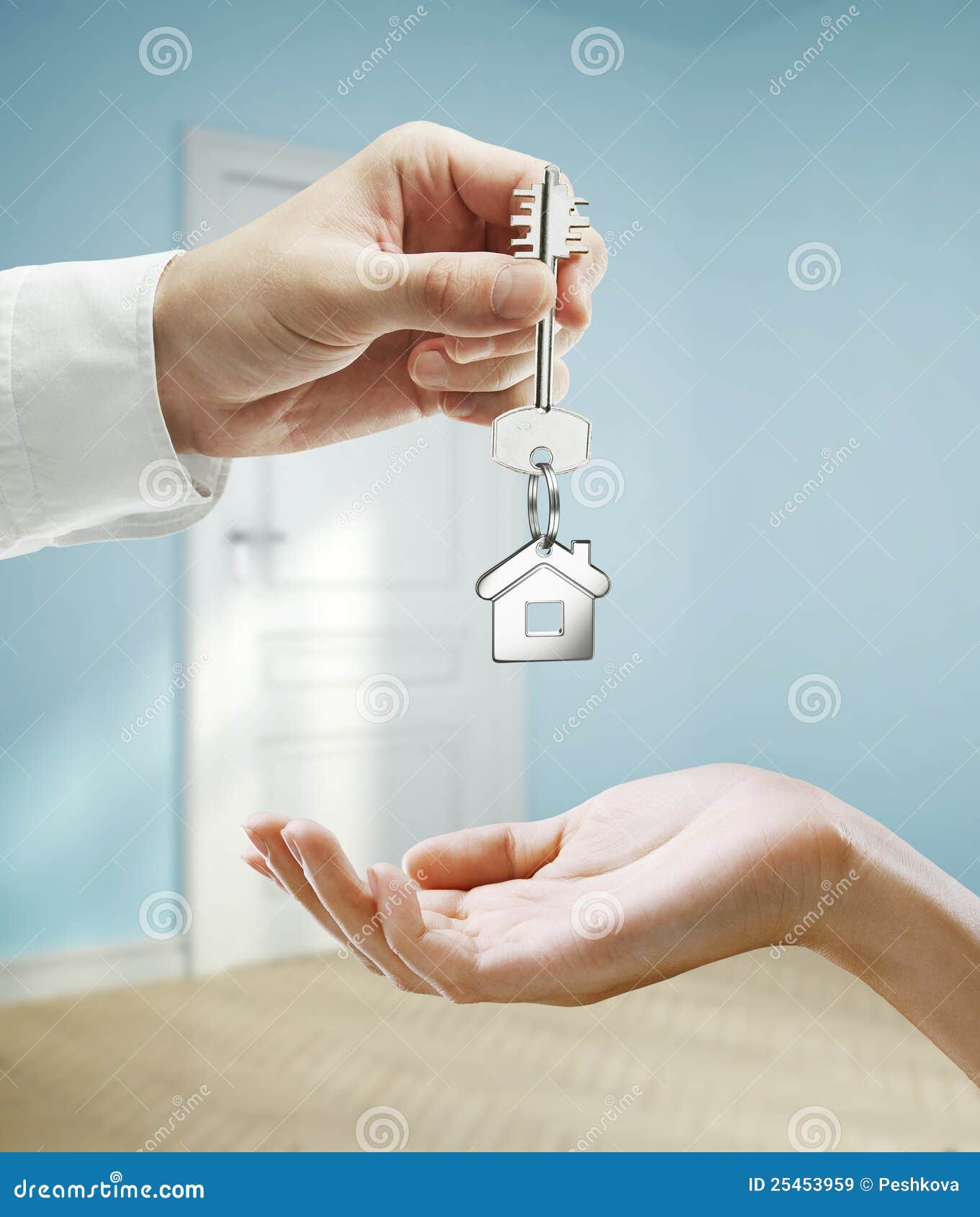 Handing over key stock image. Image of giving, apartment - 25453959