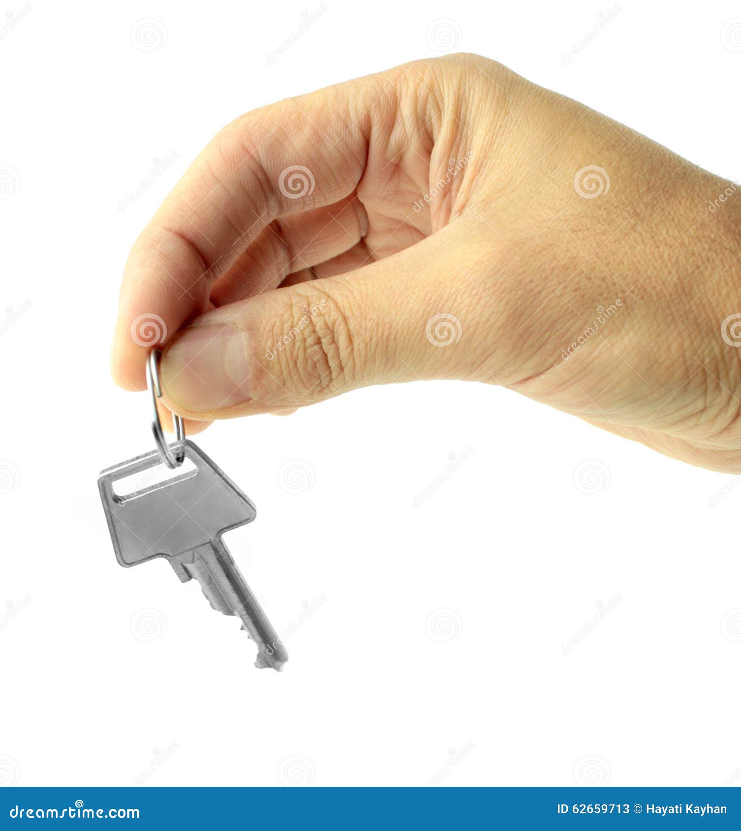 Handing Over Key Isolated on White Background Stock Image - Image of ...