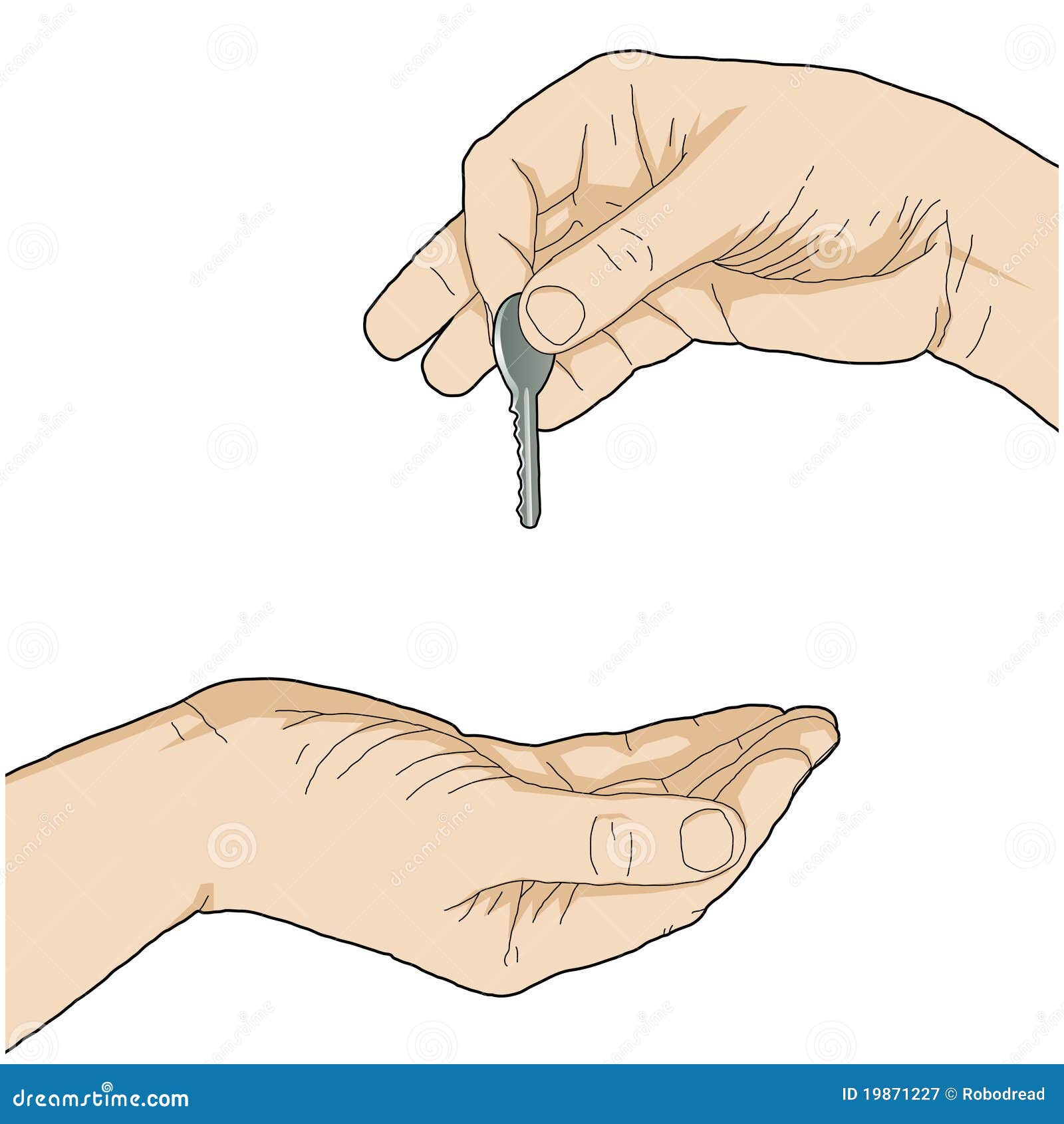 Handing over the keys stock vector. Illustration of successful - 19871227