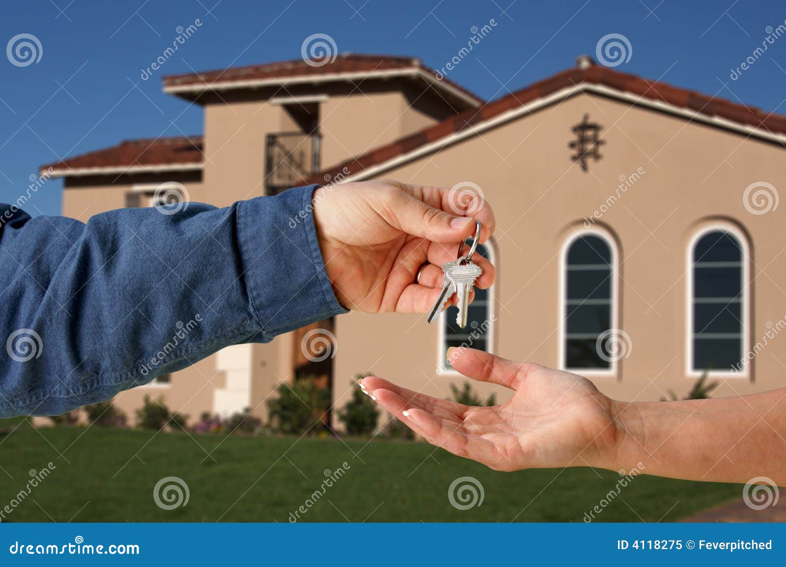 Handing Over the Keys stock image. Image of construction - 4118275