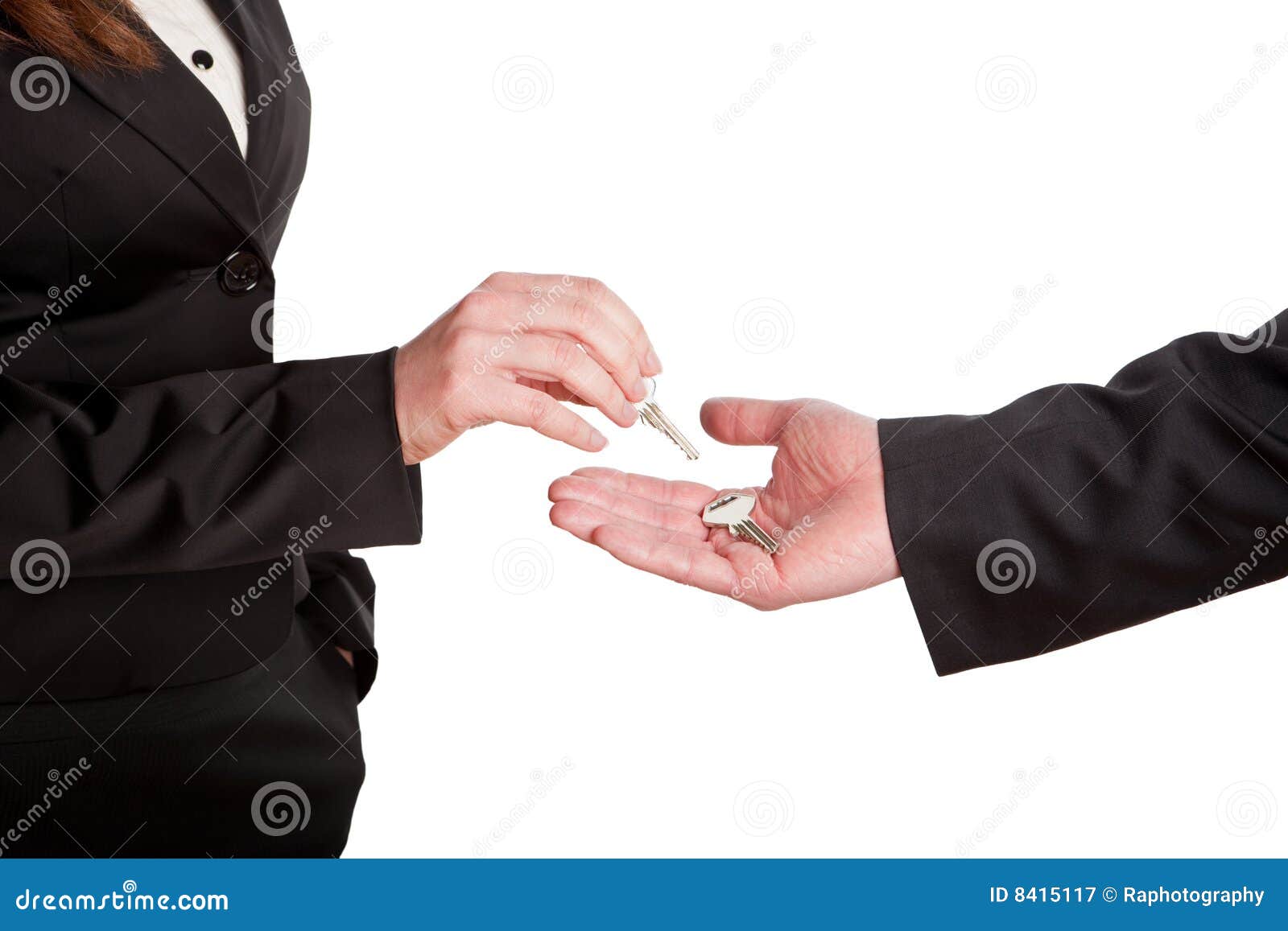 Handing over the keys stock image. Image of purchasing - 8415117