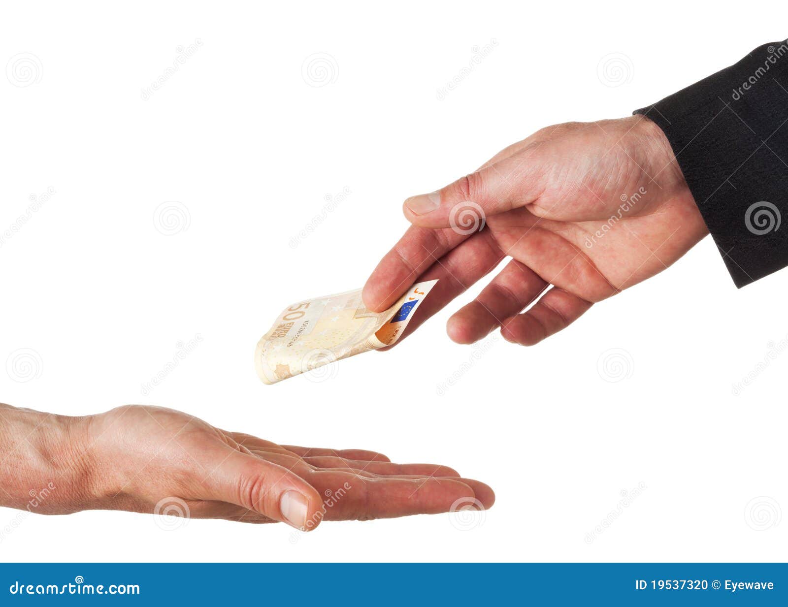 Handing over the money stock photo. Image of bribe, businessman - 19537320