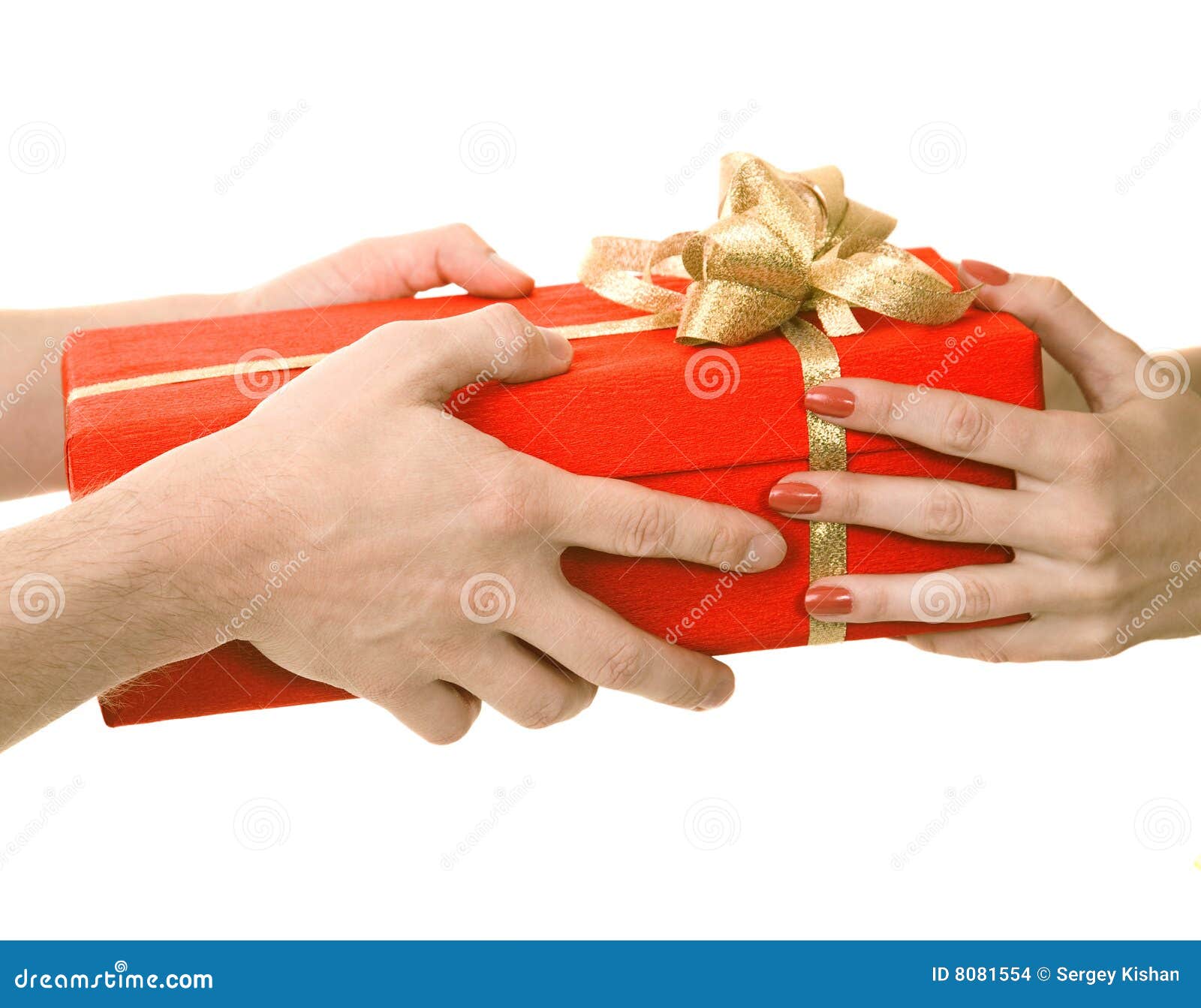 Handing a present stock photo. Image of valentines, seasonal - 8081554