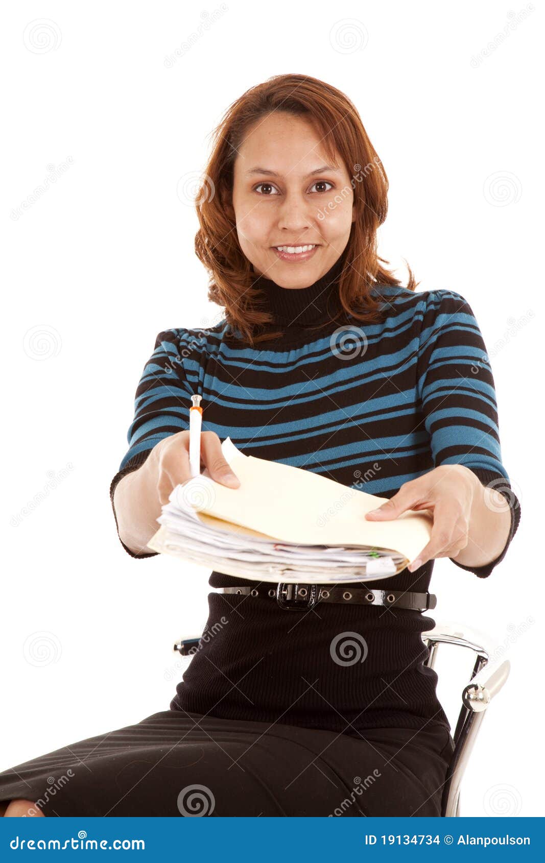 Handing work over stock photo. Image of paper, office - 19134734