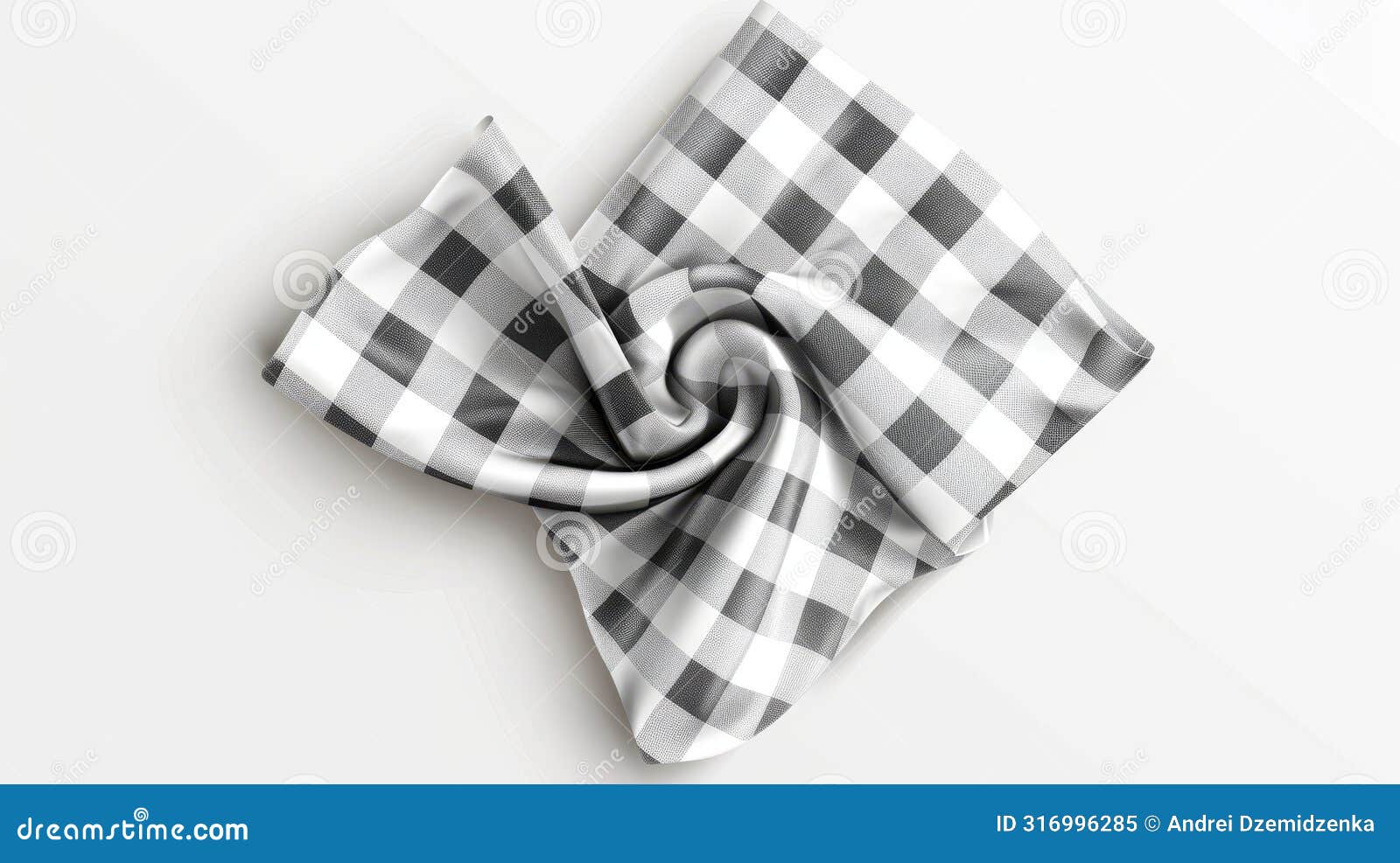 Handkerchief Mockup Mockup in White with a Checkered Pattern. Realistic ...