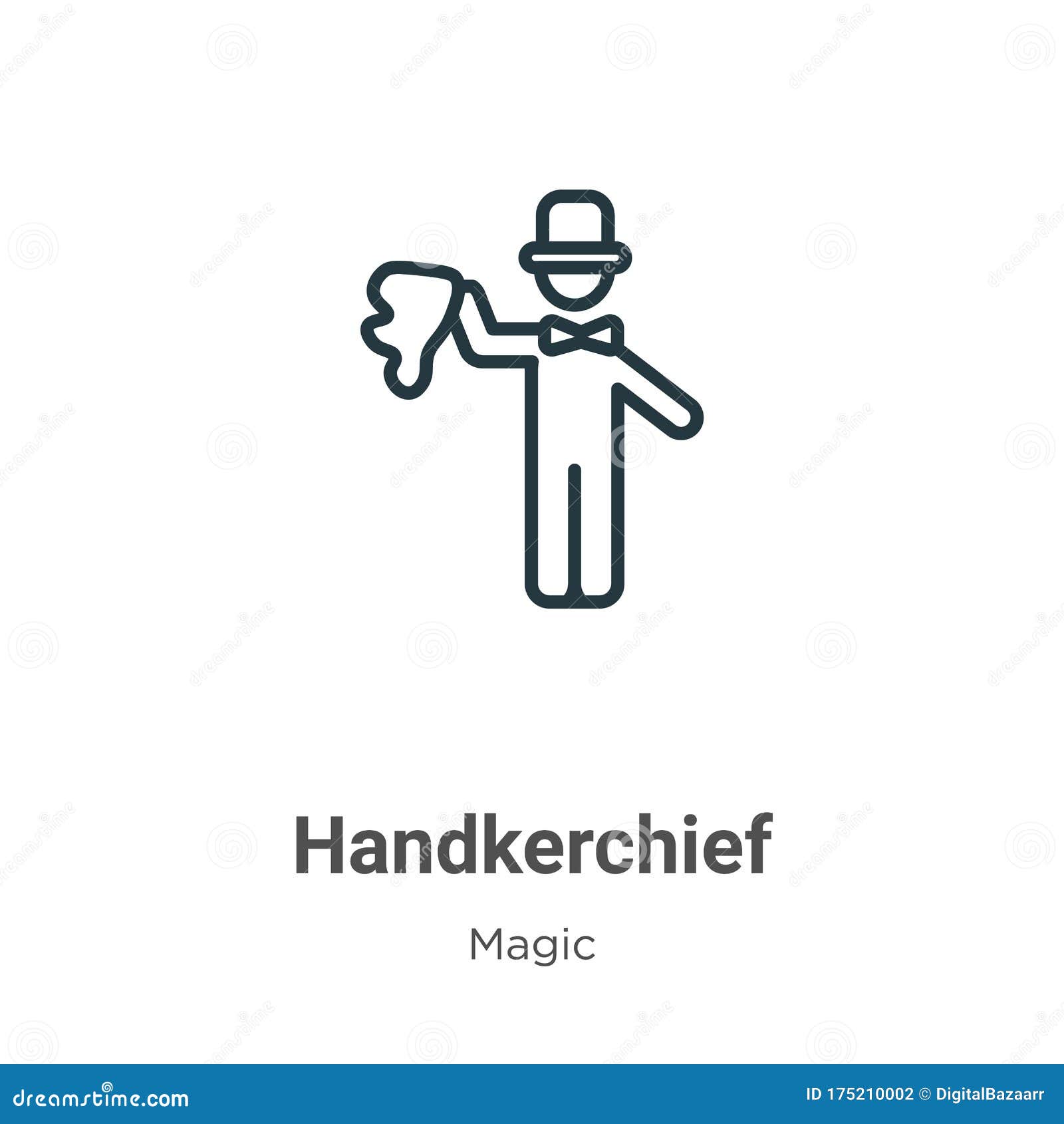 Handkerchief Outline Vector Icon. Thin Line Black Handkerchief Icon ...