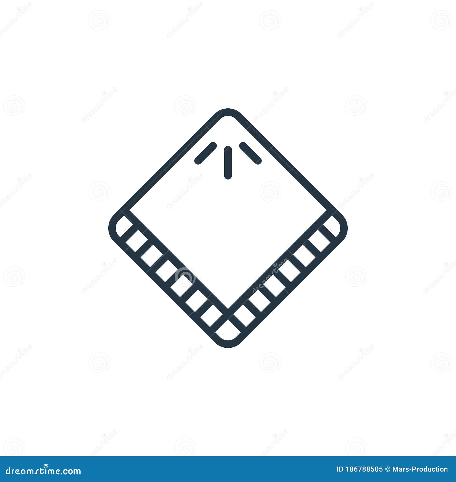 Handkerchief Vector Icon. Handkerchief Editable Stroke Stock Vector ...