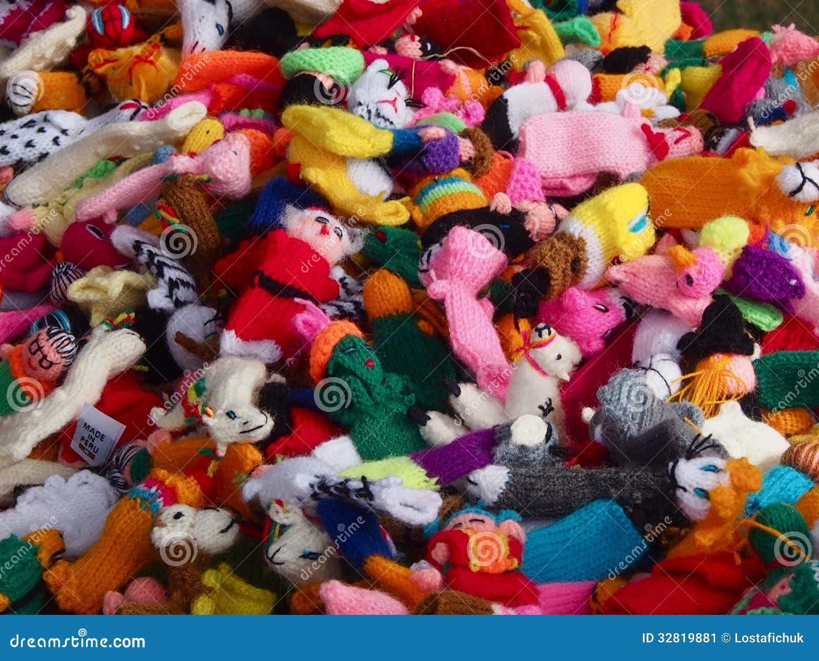 Handknit Finger Puppets from Peru Stock Image - Image of pretty ...