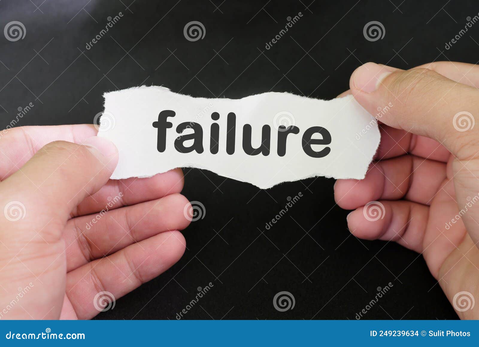 Handle And Accept Failure Concept. Hand Holding Paper With Written Word ...