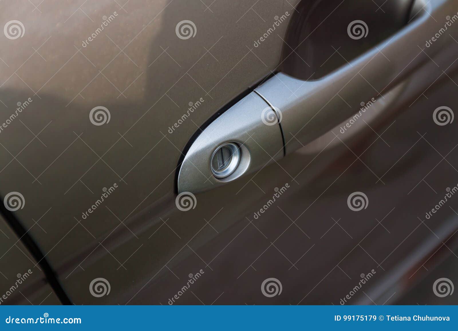 A Handle on Car Door, Close-up Stock Image - Image of shine, design ...