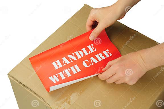 Handle with care stock photo. Image of package, parcel - 12171342