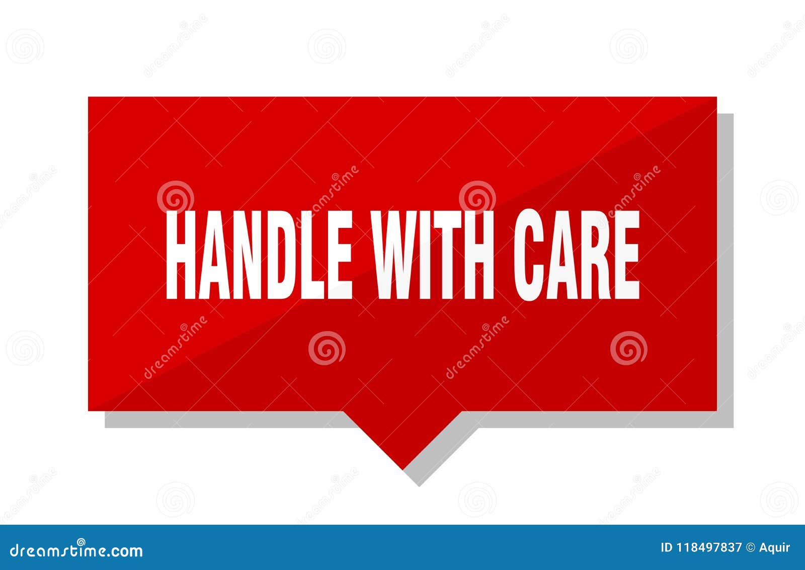 Handle with care red tag stock vector. Illustration of design - 118497837