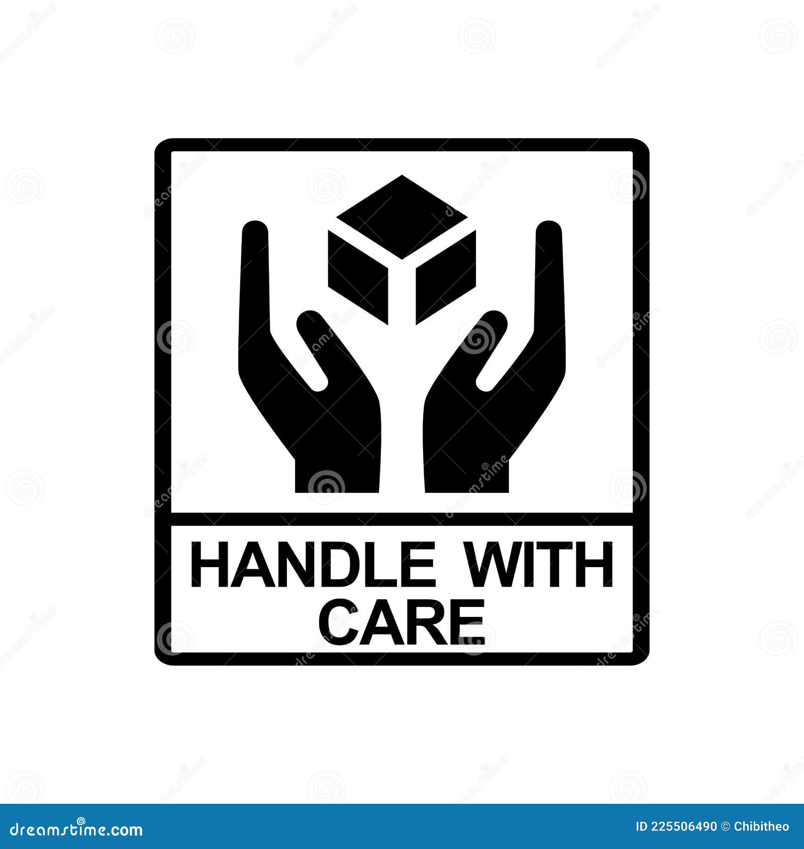Handle with Care Sign. Icon Vector Illustration Stock Vector ...