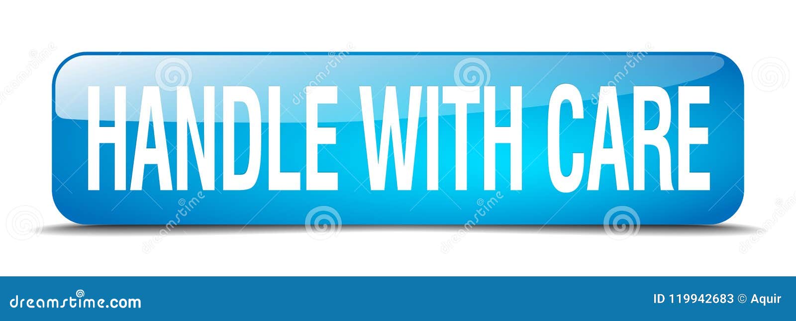 Handle with care button stock vector. Illustration of button - 119942683