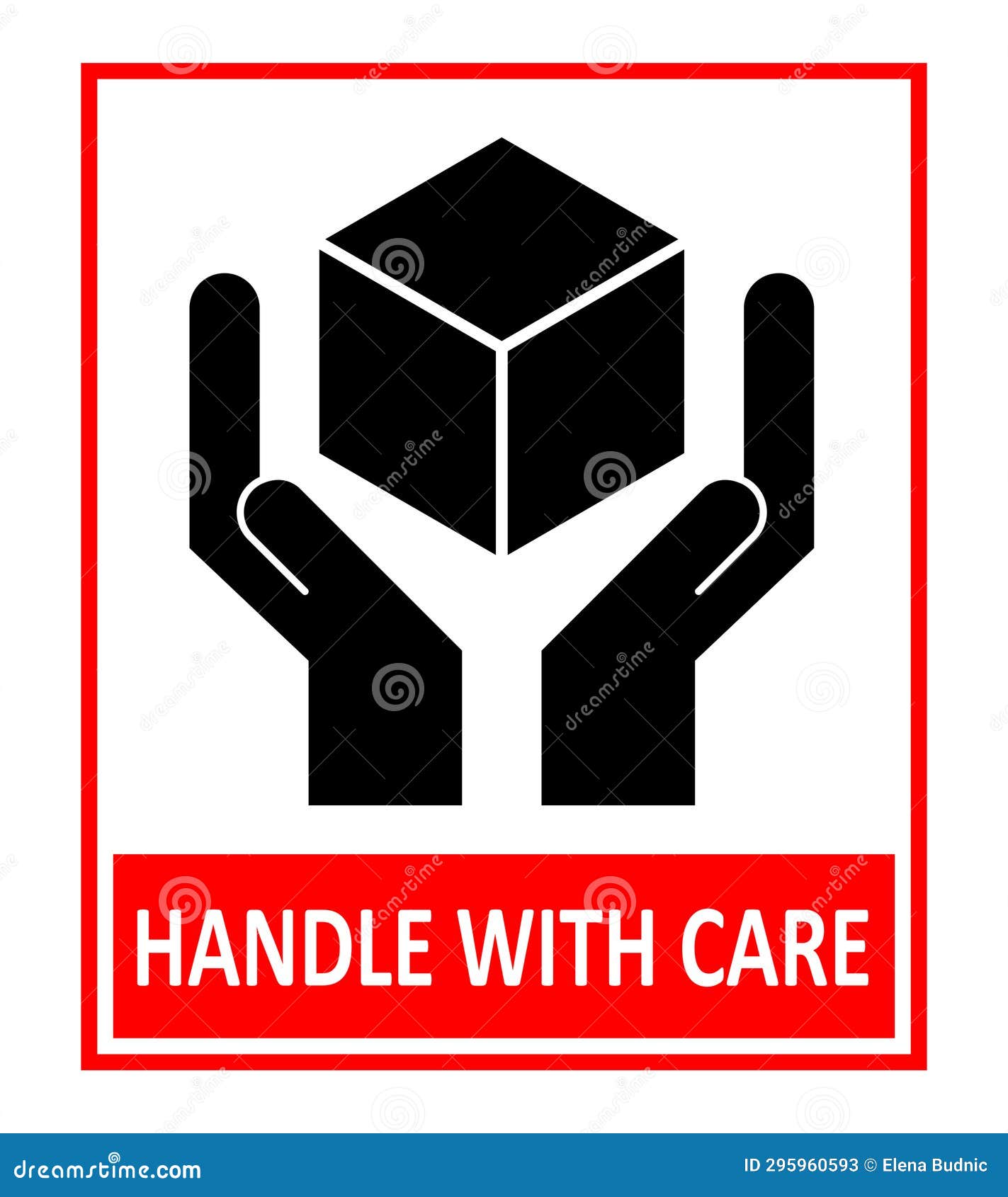 Handle with Care, Sticker and Label Vector Stock Illustration ...