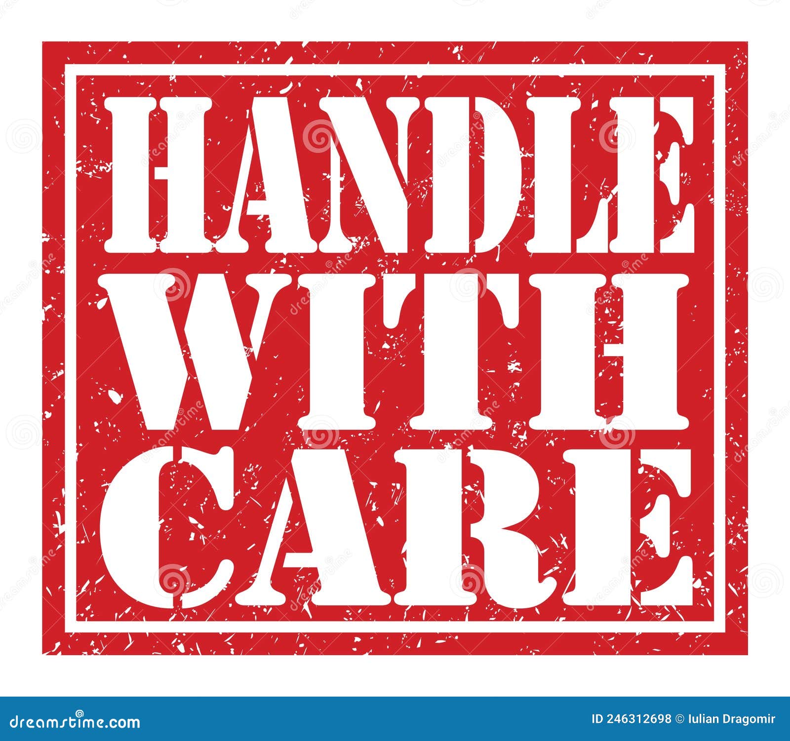 HANDLE with CARE, Text Written on Red Stamp Sign Stock Illustration ...