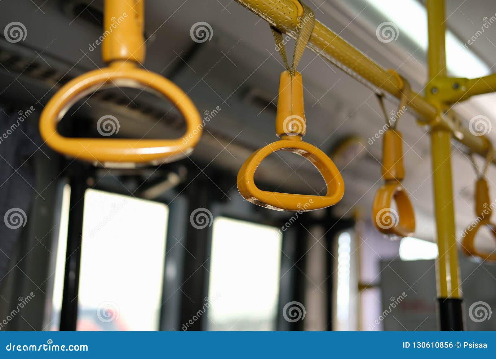 Handle on Commuter Bus. Public Transport Stock Photo - Image of ...