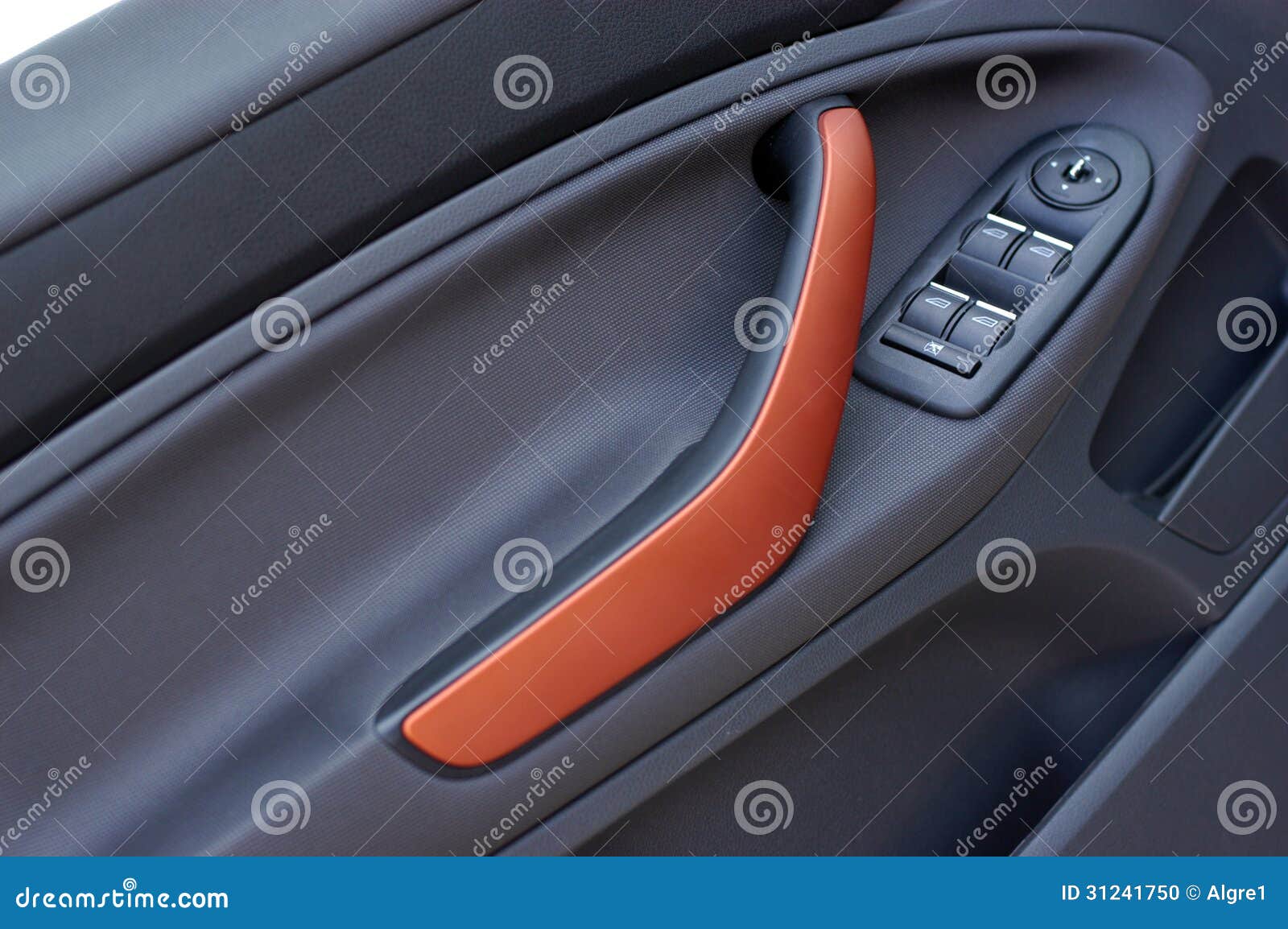 Handle on the Door, Car Window Control Panel Stock Photo - Image of ...