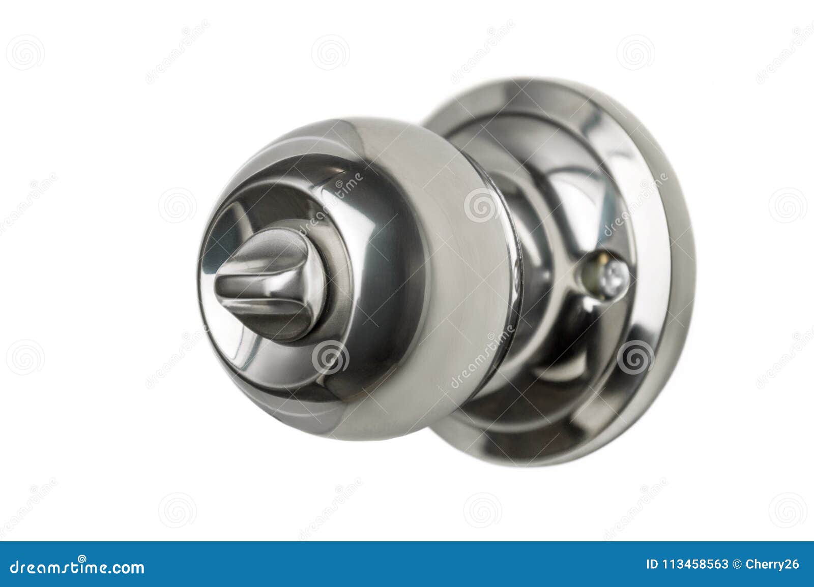 Handle on door knob stock image. Image of closeup, modern - 113458563