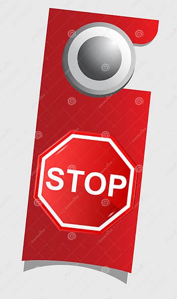 Handle door with stop sign stock vector. Illustration of instructions ...