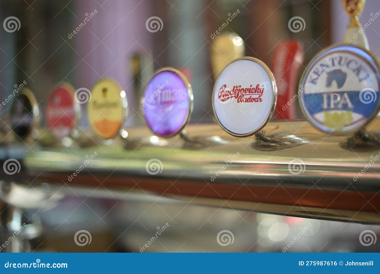Handle of Draft Beer on Bar Counter Editorial Photo - Image of ...