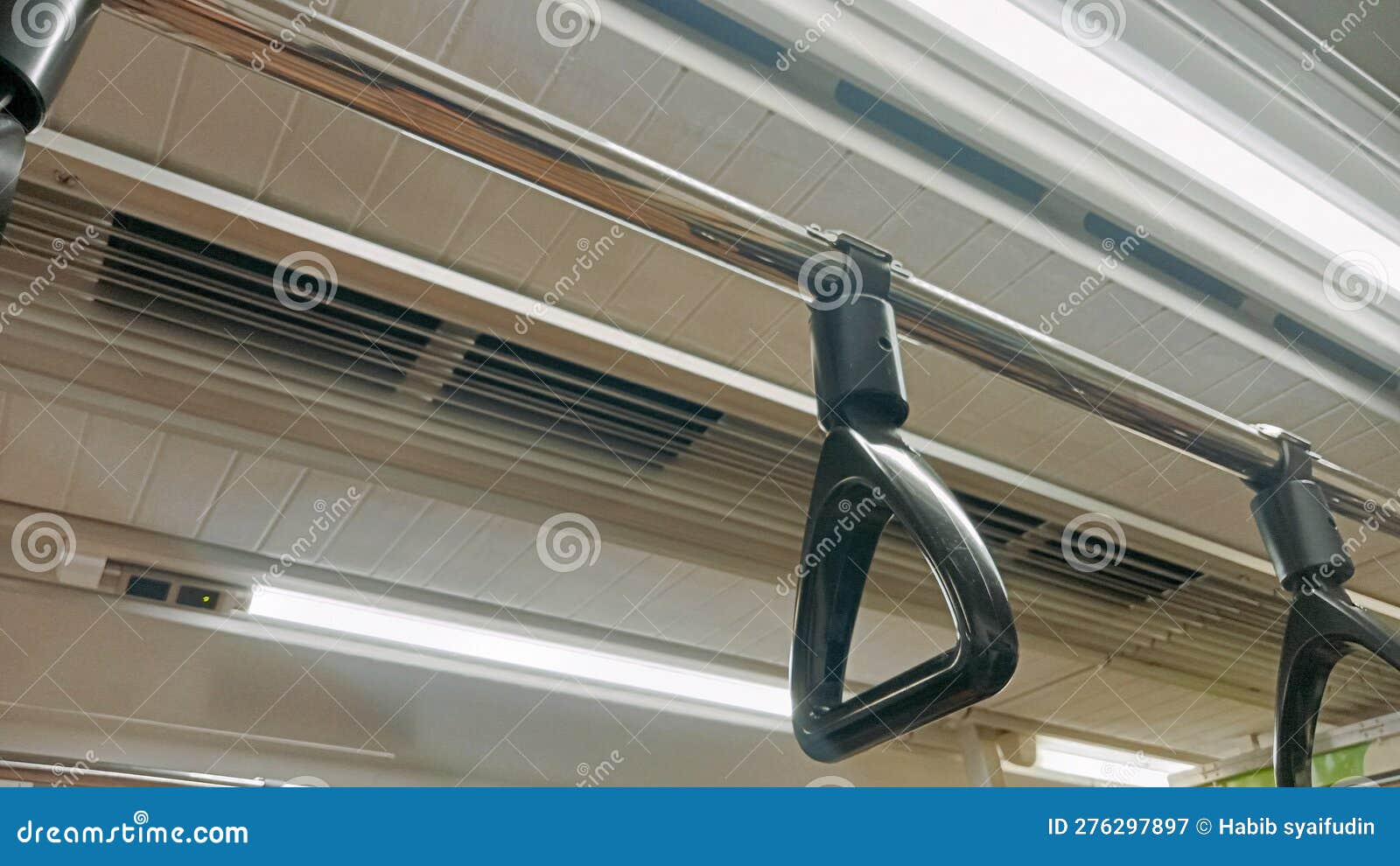 Handle Grip on the Black Electric Train Stock Image - Image of trains ...