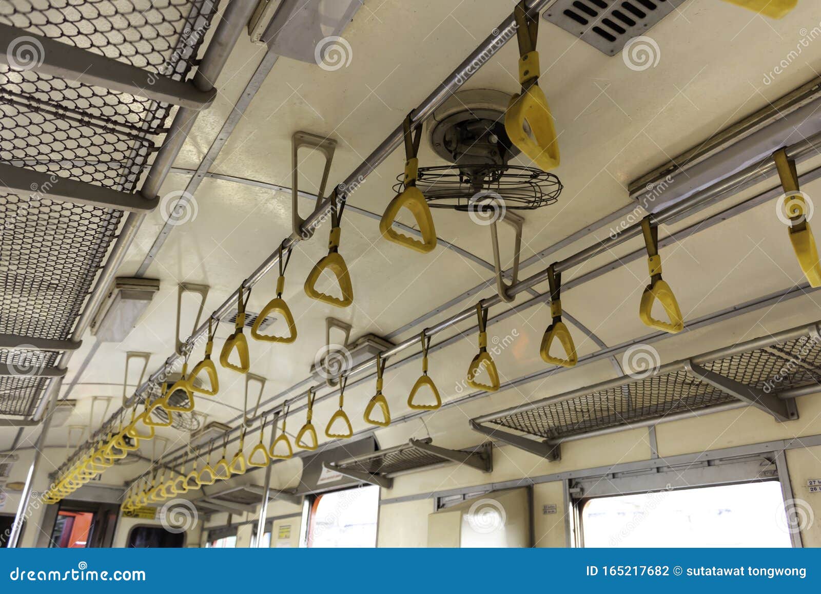 The Handle and Hung when Standing on the Train Stock Photo - Image of ...