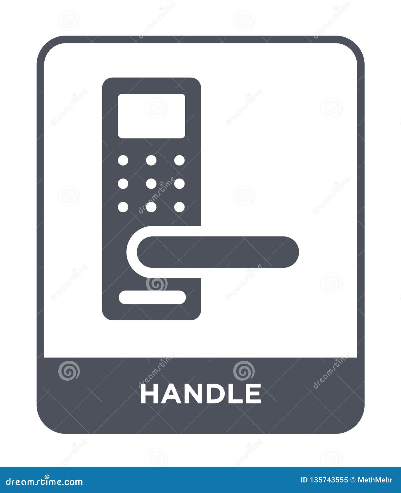 Handle Icon in Trendy Design Style. Handle Icon Isolated on White ...