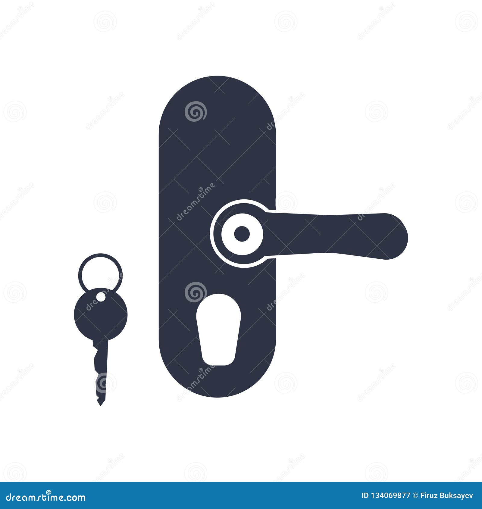 Handle Icon Vector Sign and Symbol Isolated on White Background, Handle ...