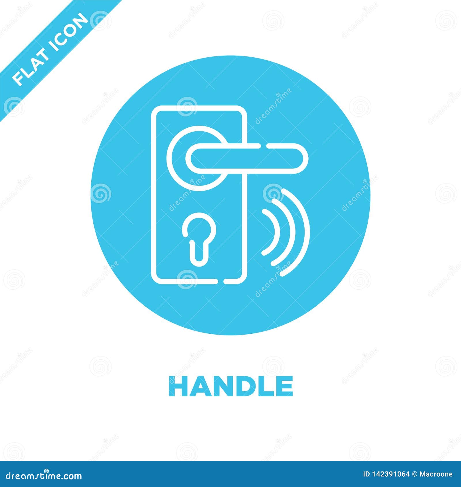 Handle Icon Vector from Smart Home Collection. Thin Line Handle Outline ...