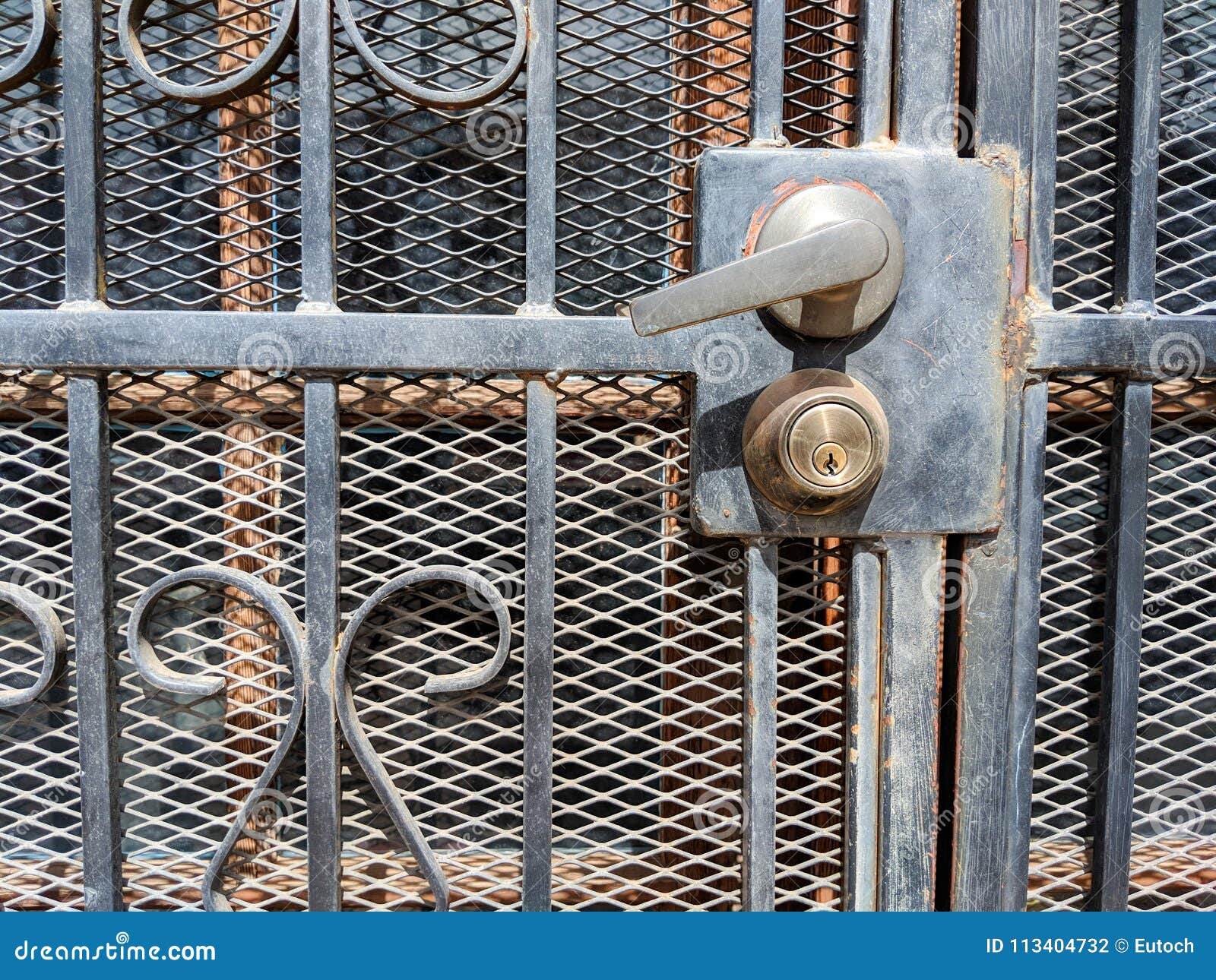 Wrought Iron Door stock photo. Image of resistant, decorative - 113404732